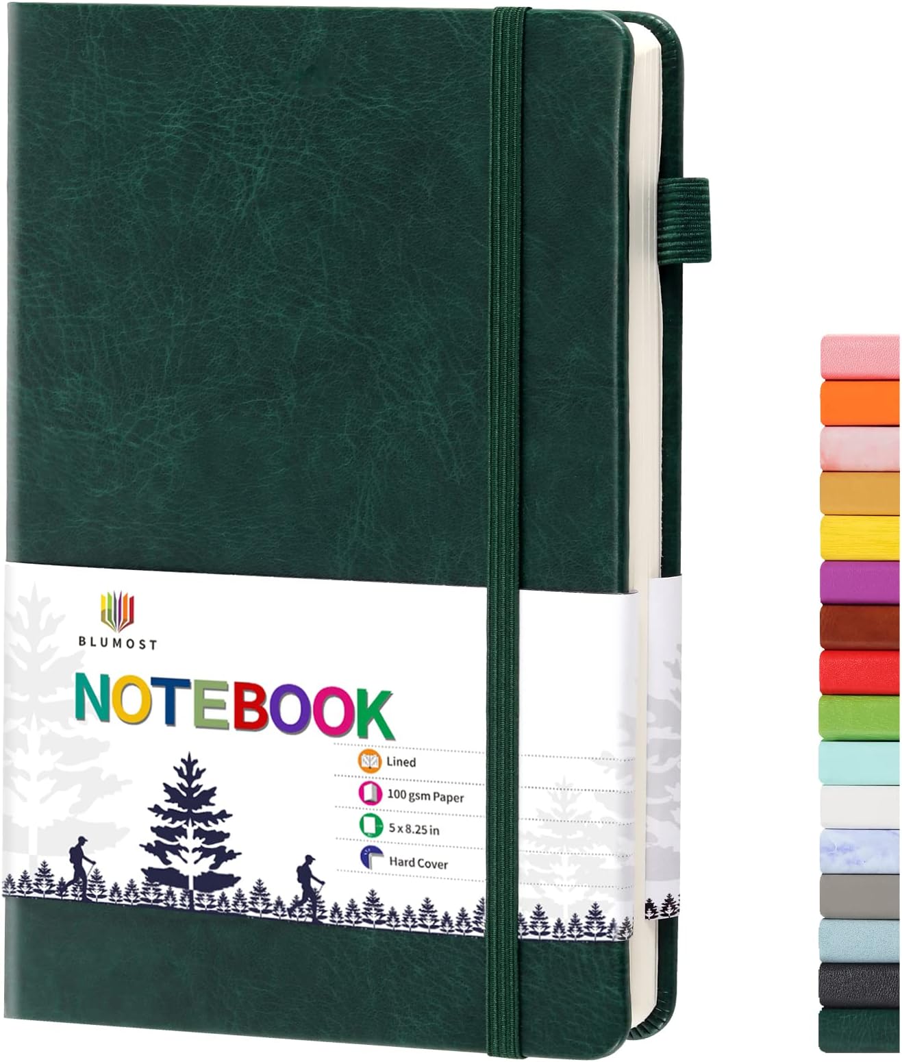 Amazon.com : BLUMOST Lined Journal Notebooks with Pen Loop, Hardcover ...