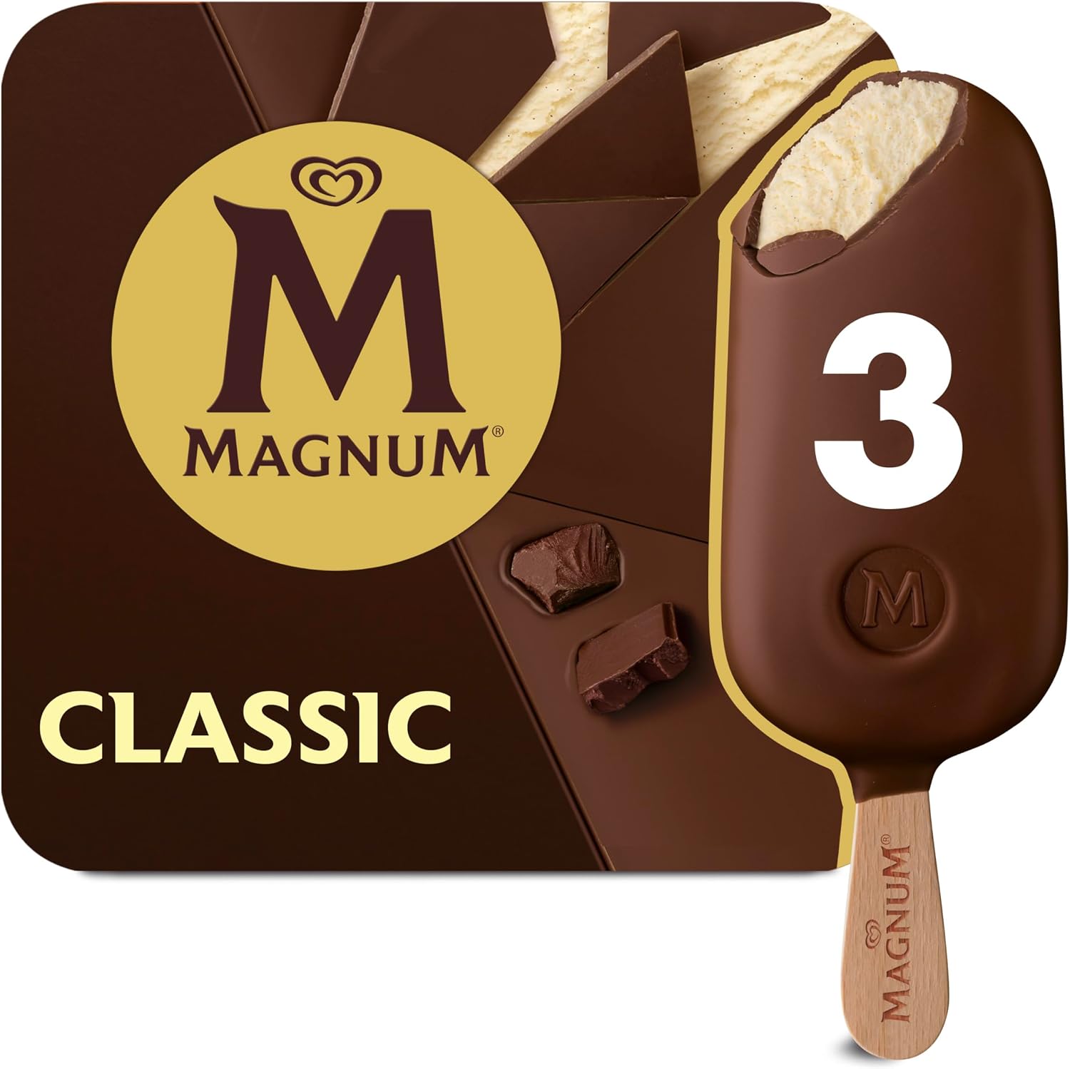Magnum Classic Ice Cream Sticks 3x 100 ml : Amazon.co.uk: Grocery