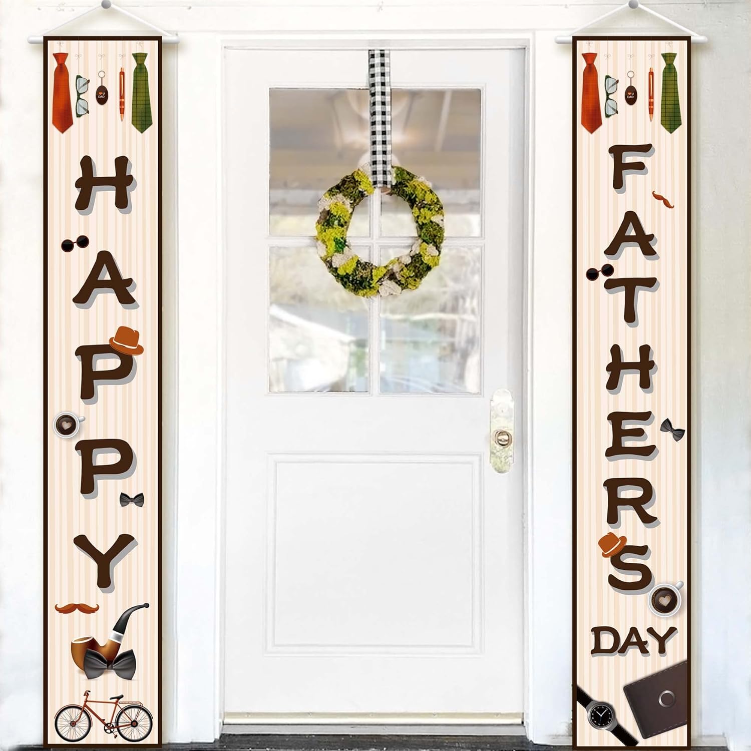 Amazon.com: Large Happy Fathers Day Door Banner - 72x12 Inch, No DIY ...