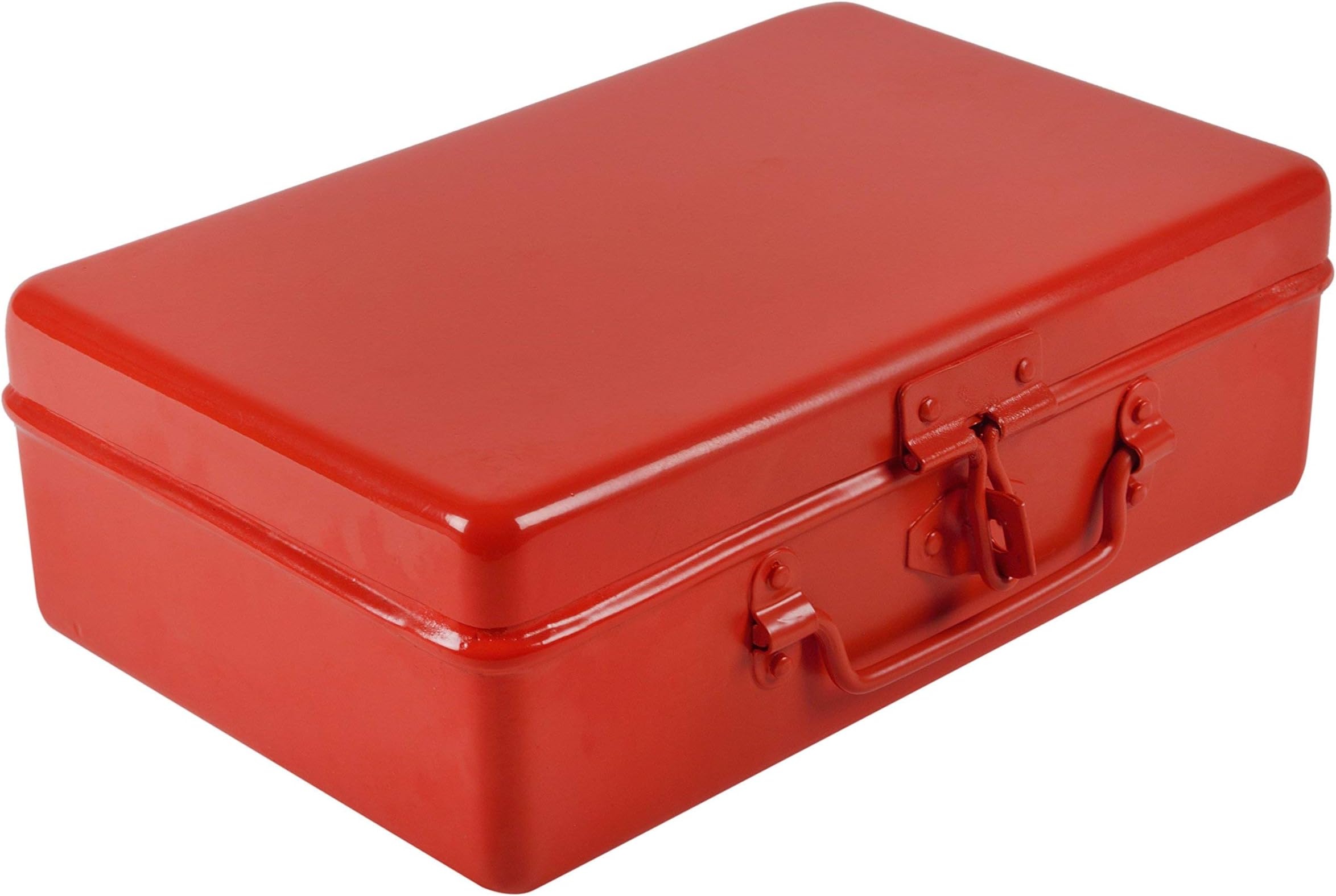 JAYCO Aluminum Empty Tool Storage Box (25 cm x 17 cm x 8 cm, Red ...