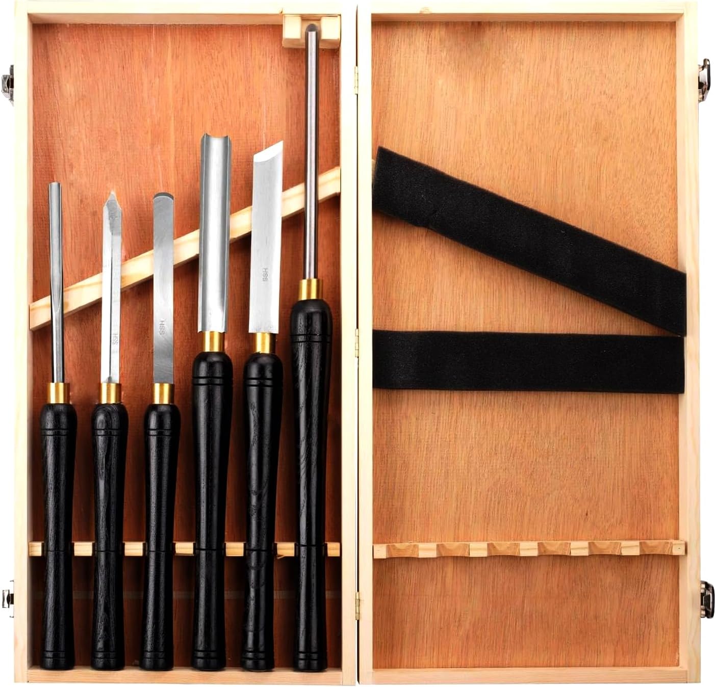 6Pcs HSS Wood Turning Tools Lathe Chisel Kit,Wood Lathe Chisel Cutting ...