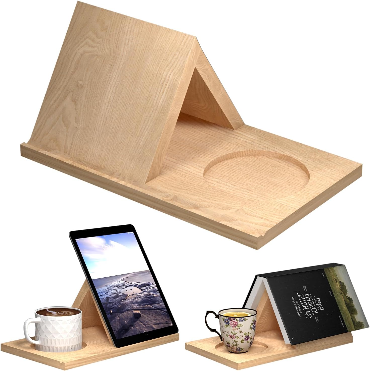 Amazon.com : Personalized Wooden Triangle Book Stand, Book Holder Stand ...