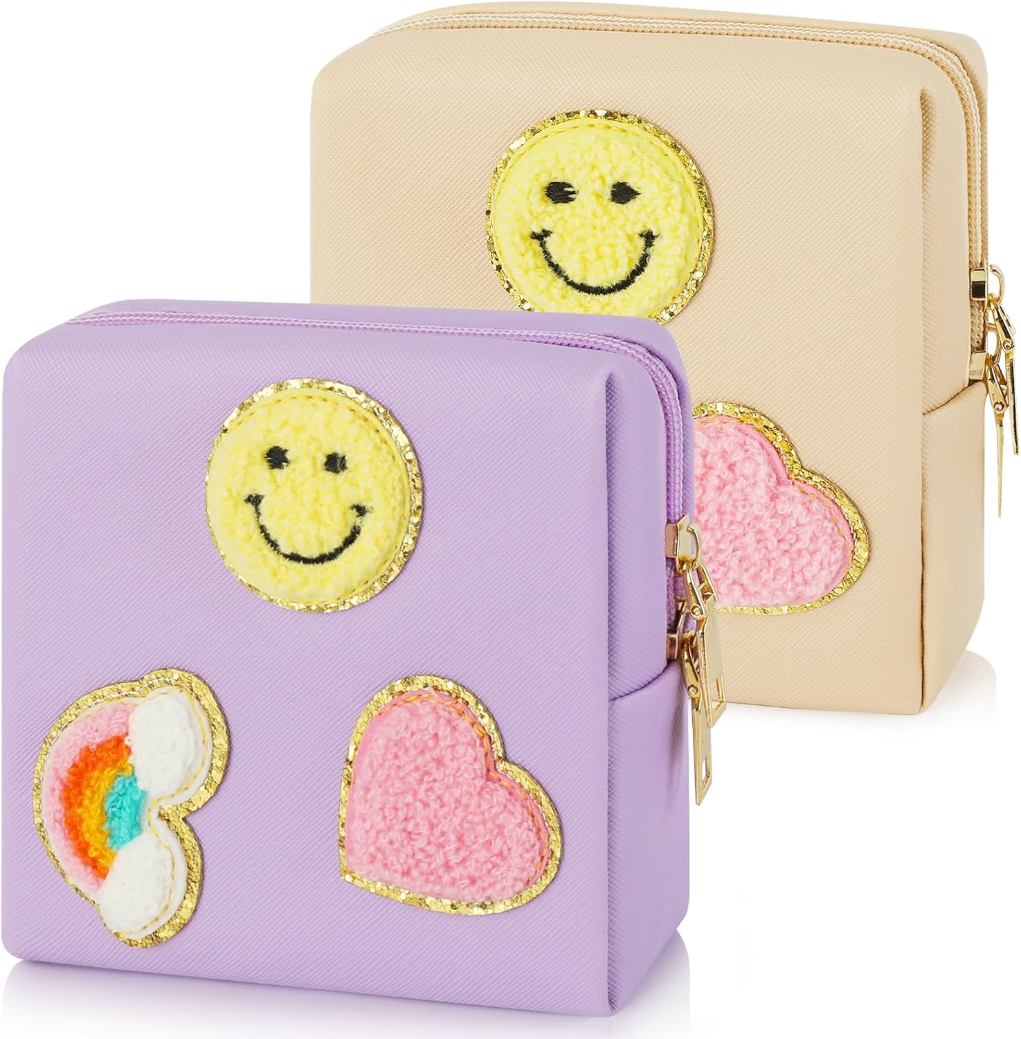 Amazon.com: CekPo 2 Pack Period Bag, PU Leather Sanitary Napkin Storage ...