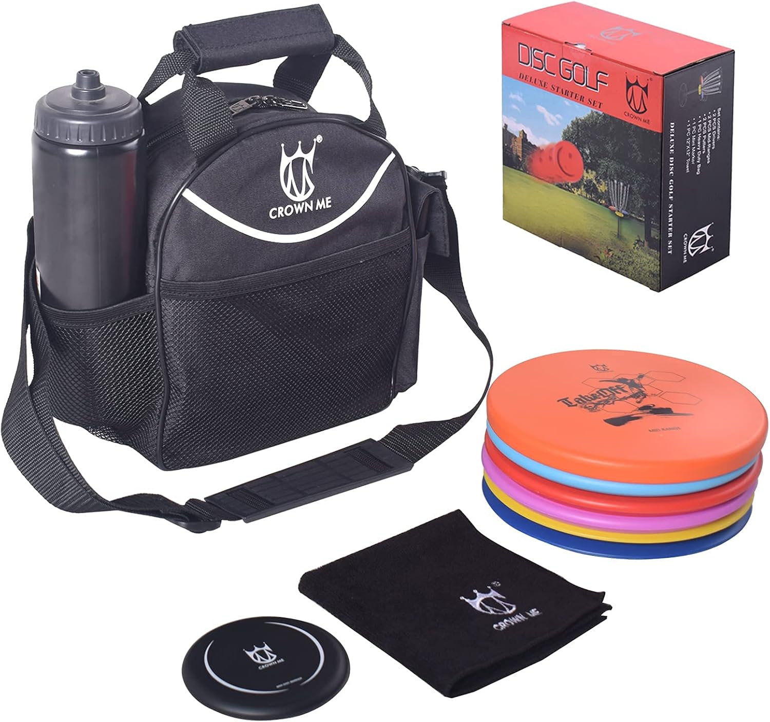 Amazon.com: CROWN ME Disc Golf Set with 6 Discs and Mini Disc and ...