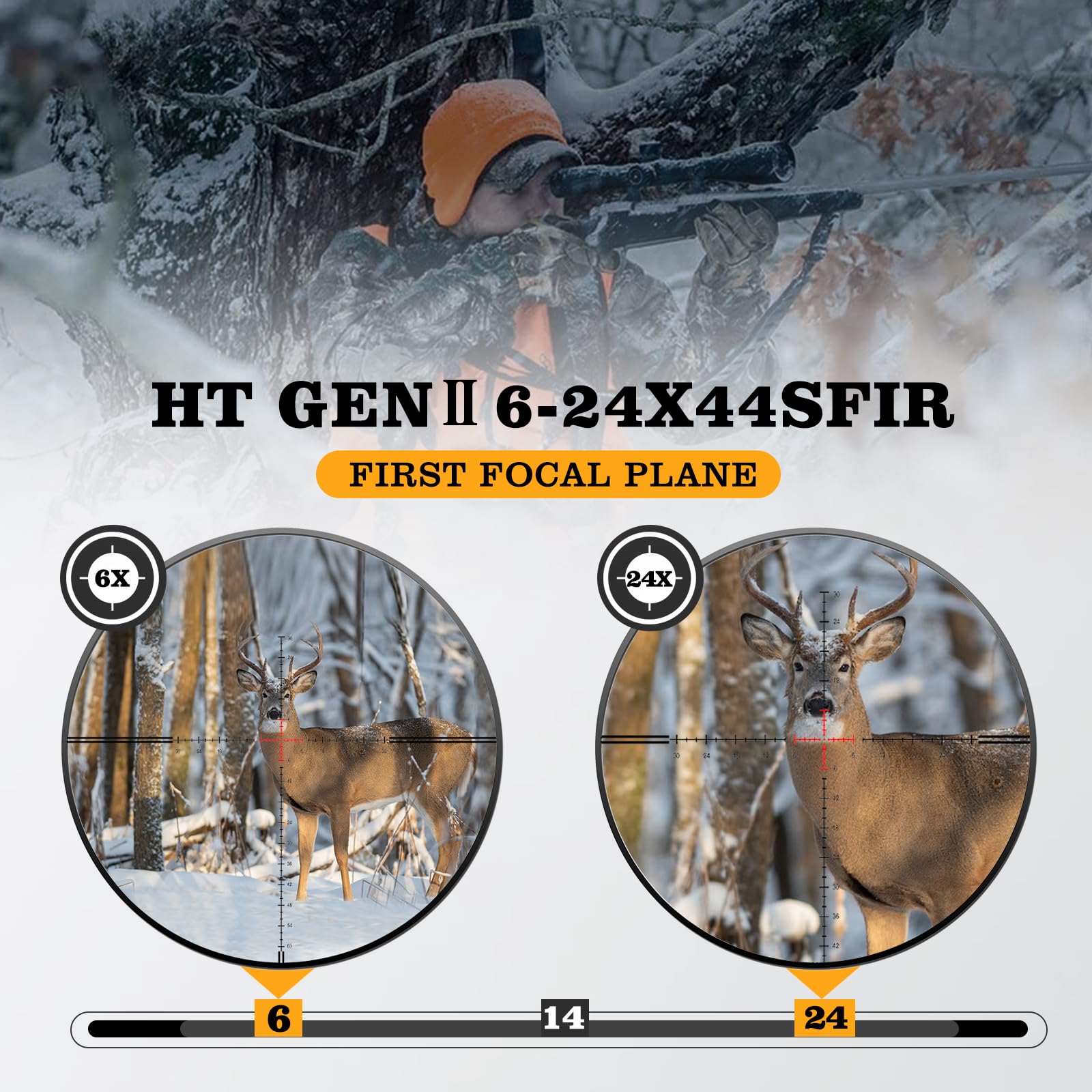 Snapklik.com : HT GEN-II 6-24x44 Rifle Scopes, First Focal Plane, 6 ...