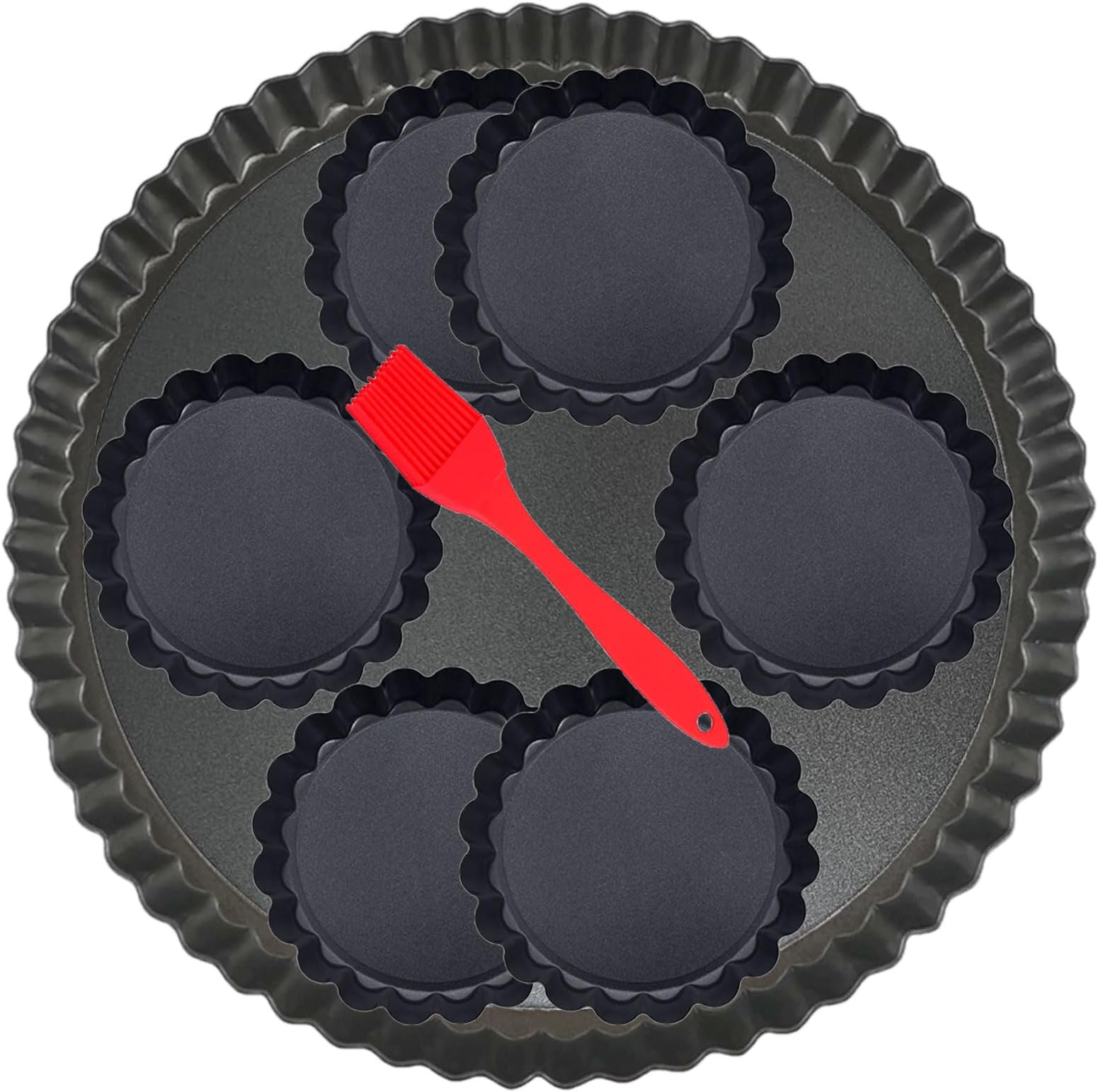 Amazon.com: Theuzi 9 in Non-Stick Tart and Quiche Pan with Removable ...