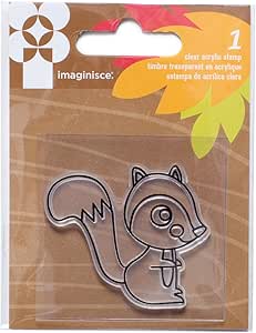 Amazon.com: American Crafts Give Thanks Squirrel Acrylic Stamp, 2" by 2 ...