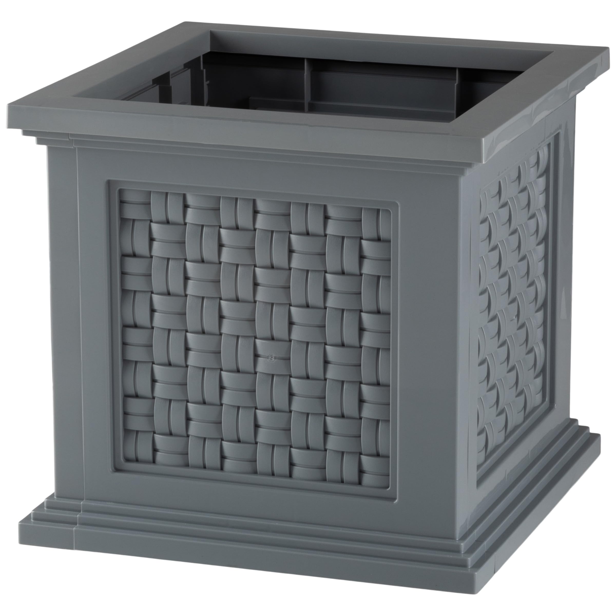Amazon.com : Pure Garden Rattan Style Outdoor Planter Box - 14.65-Inch ...
