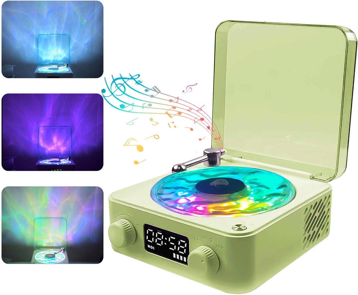 Amazon.com: HAOYEGUOJI Retro-style Wireless waves vinyl Bluetooth ...