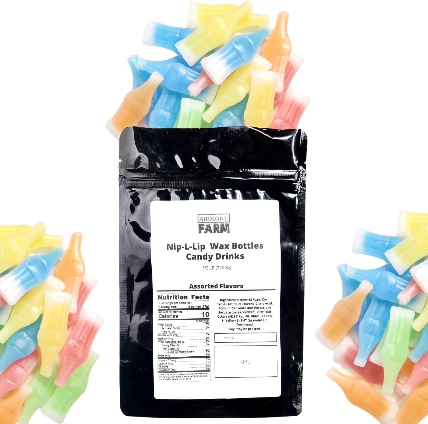 Amazon.com : Nik-L-Nips Vintage Wax Bottle Candy Drinks Filled with ...