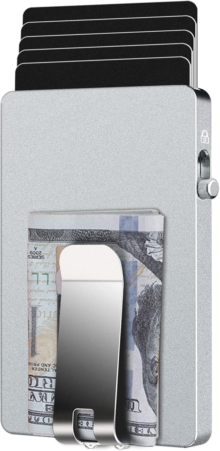 Amazon.com: SMRA Slim Card Holder Wallet, Minimalist Pop Up Credit Card ...