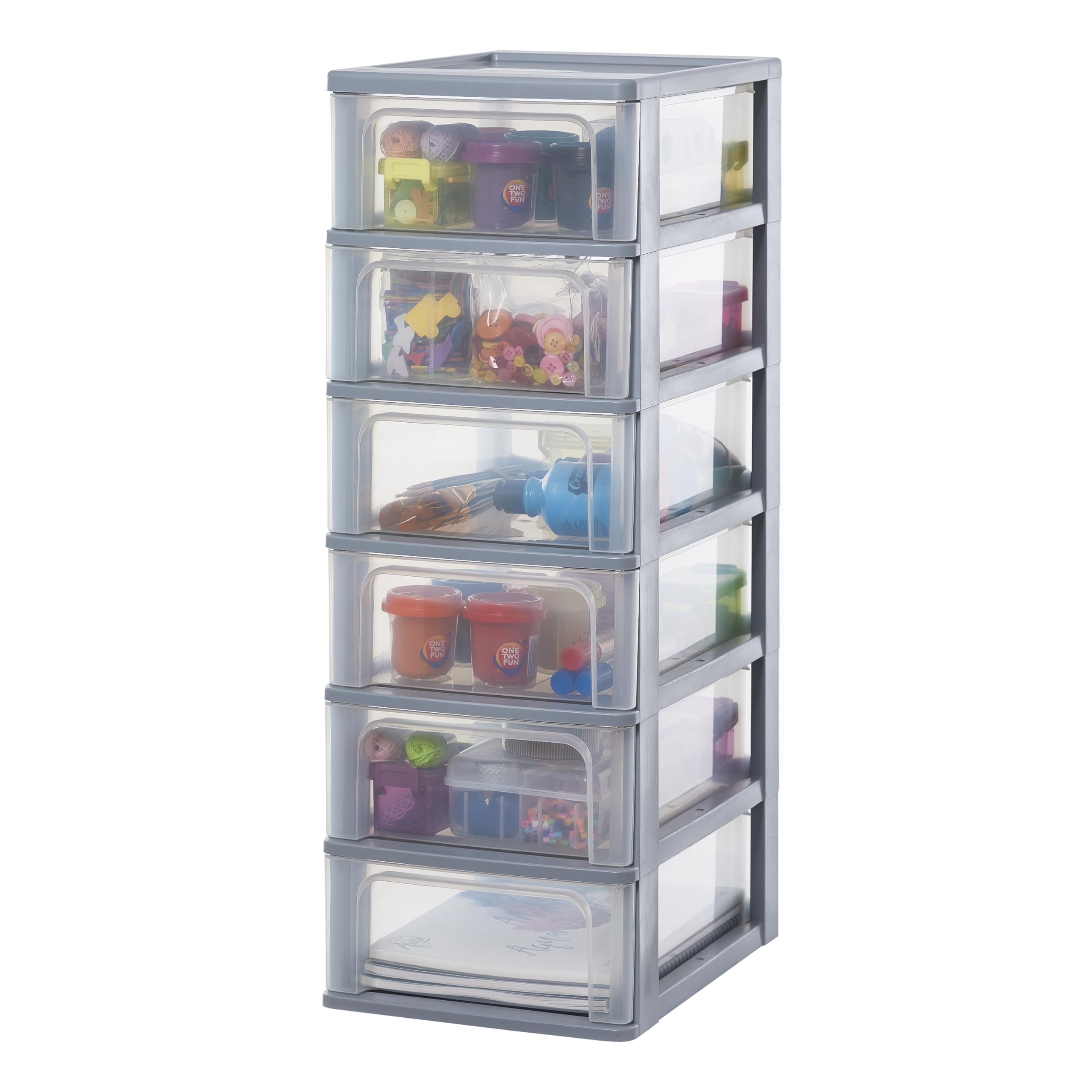 Iris Ohyama, Plastic Drawers Storage Unit, Plastic Storage Drawers, A4 ...