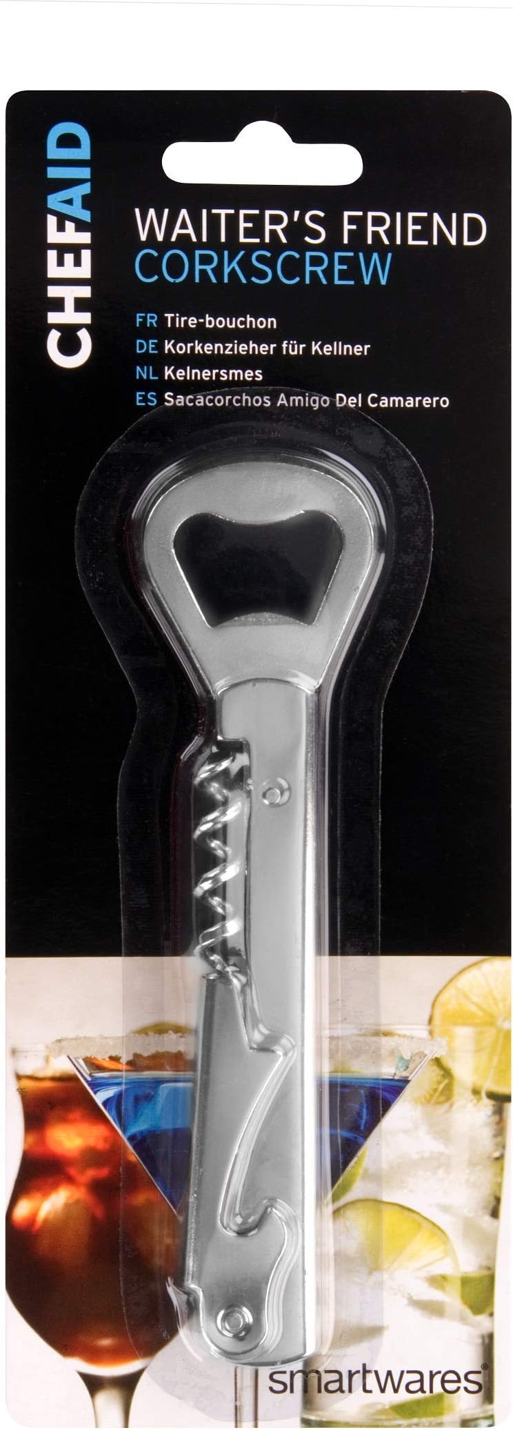SULIVES Wine Opener Set (5 Pack) - Waiter's Corkscrew, Foil Cutter ...