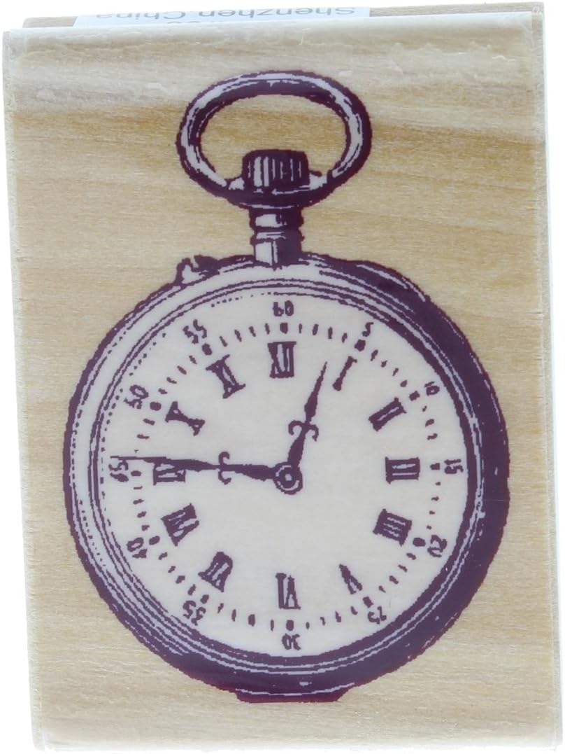 Amazon.com: Rubber Stampede Nostalgic Pocket Watch Stamp : Arts, Crafts ...