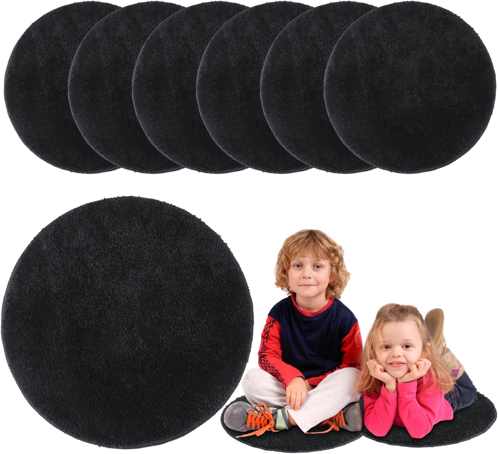 Amazon.com: Timgle 6 Pcs Kids Crazy Carpet 18 Inch Round Soft Warm ...