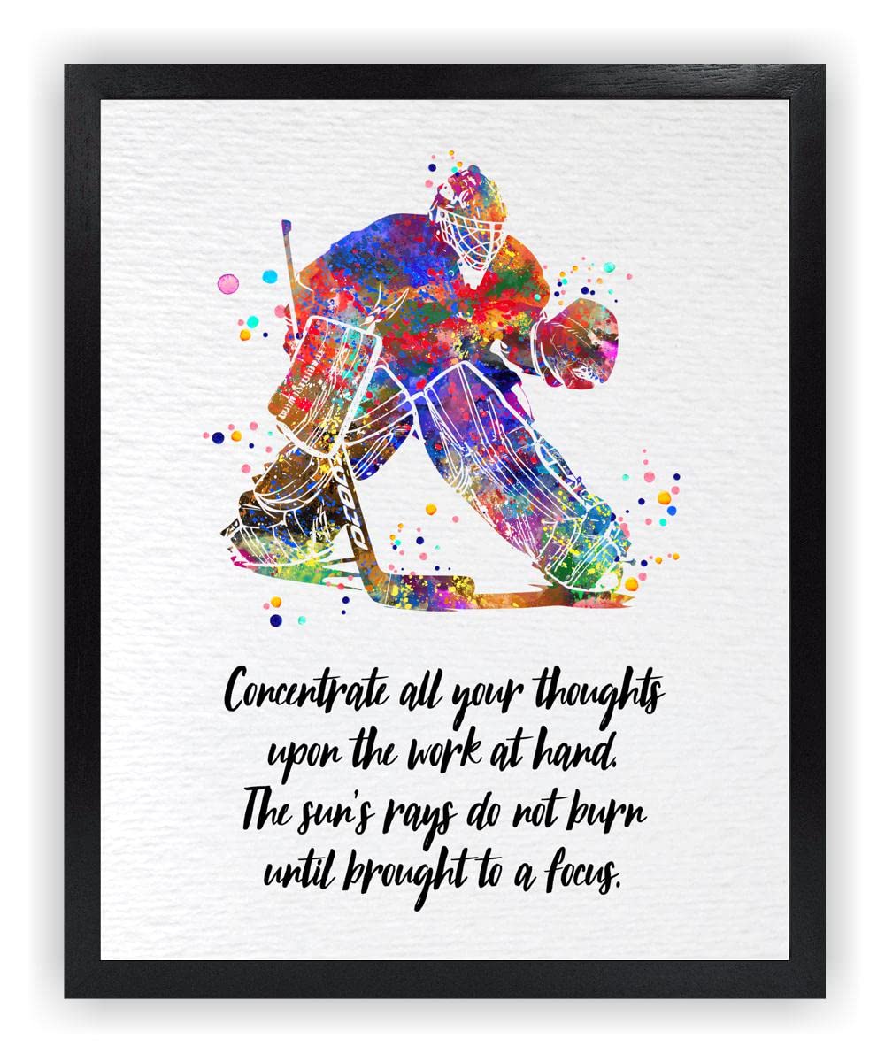 Amazon.com: Dignovel Studios 24X36 Unframed Ice Hockey Goalie Player ...