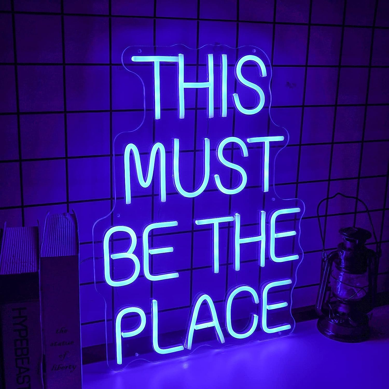 BIOIWGY Neon Sign This Must Be The Place Neon Signs for Wall Decor ...