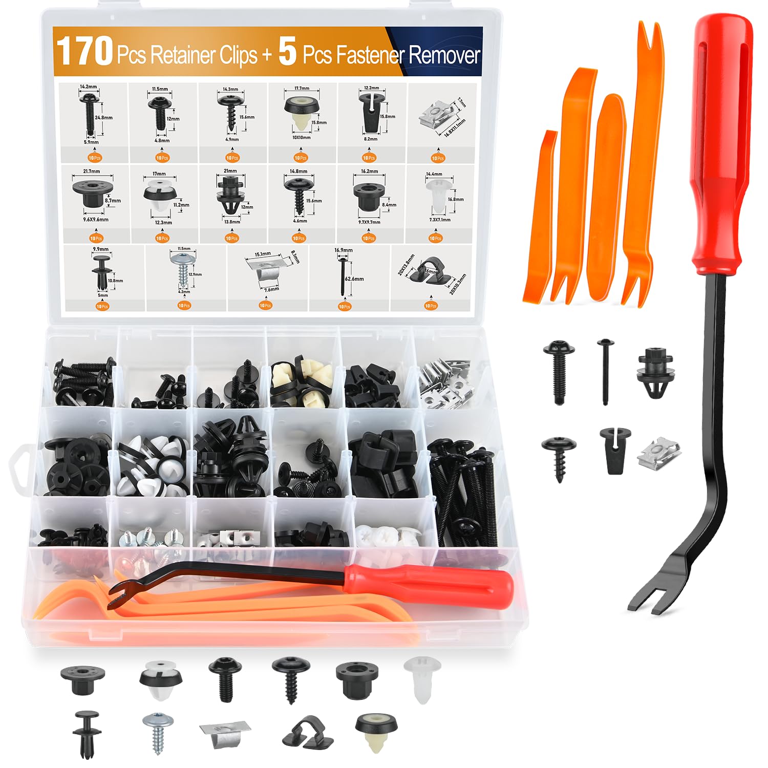 Amazon.com: GOOACC 175Pcs Hood Insulation Retainer & Screw Grommets ...