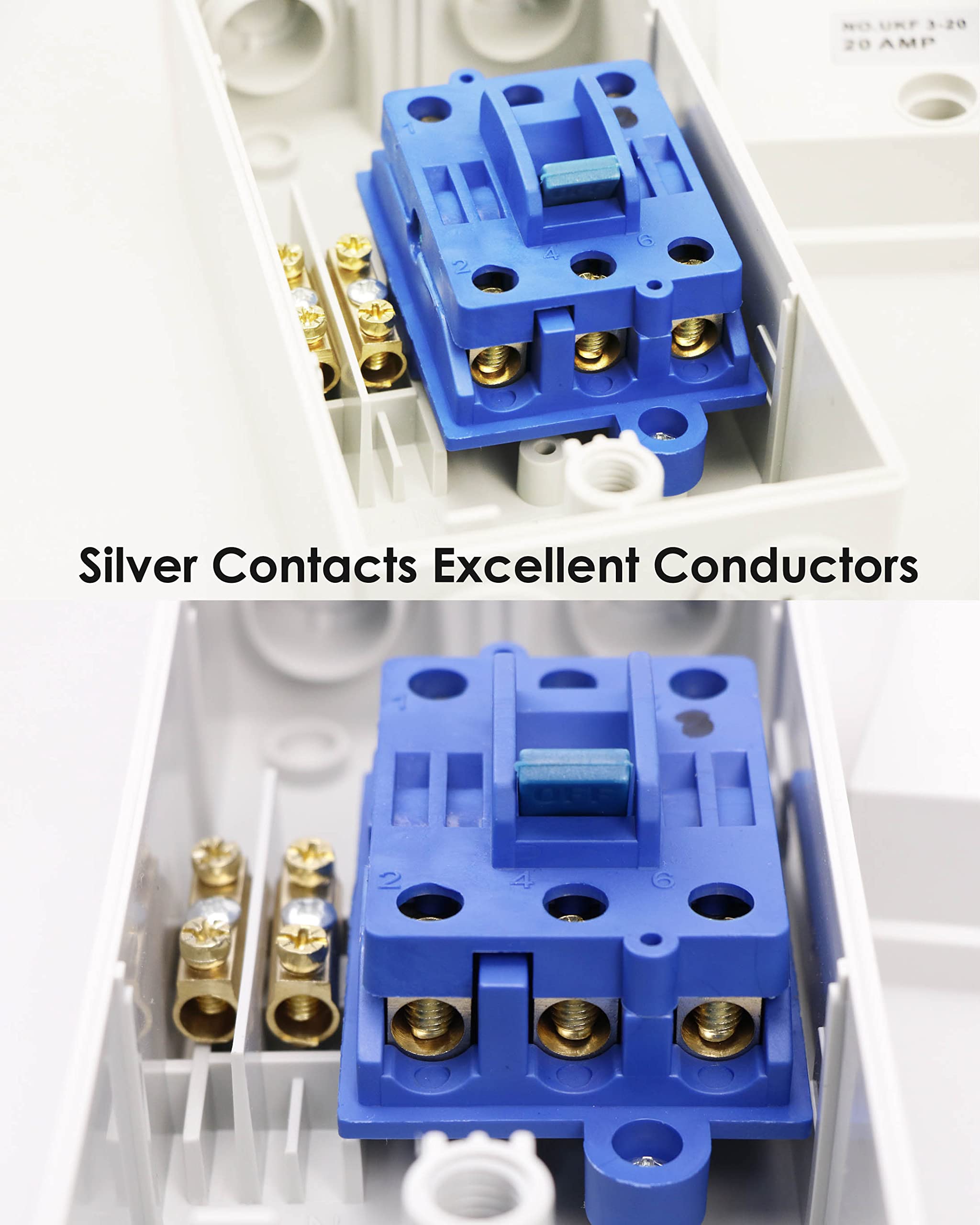 Snapklik.com : Enclosed Motor Disconnect Switch 63A 440V 3 Pole, IP65 ...