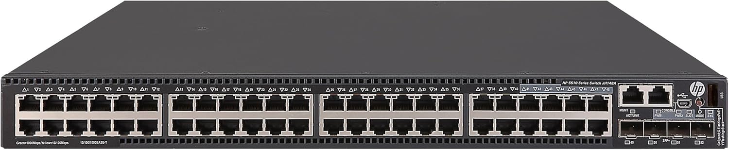 Amazon.com: HP 5510 48G PoE+ 4SFP+ HI 1-Slot Switch JH148A : Electronics