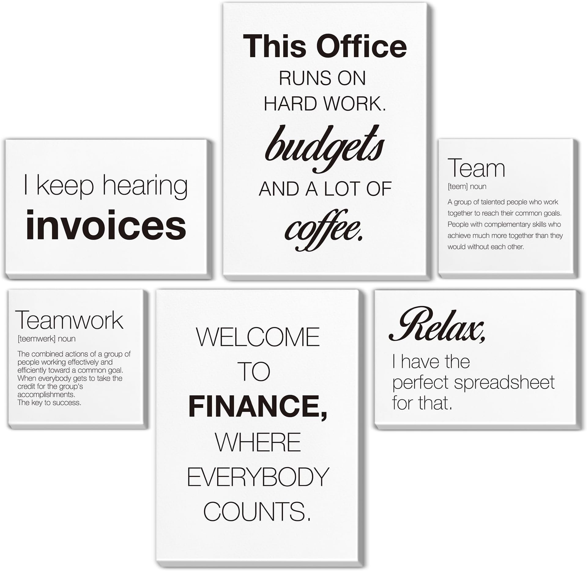 Amazon.com: Finance Office Decor Accounting Office Artwork Wall Decor ...