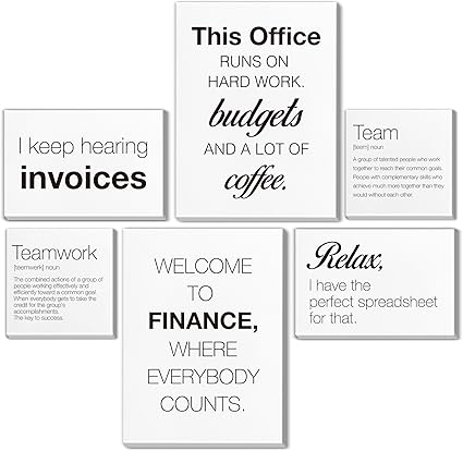 Amazon.com: Finance Office Decor Accounting Office Artwork Wall Decor ...