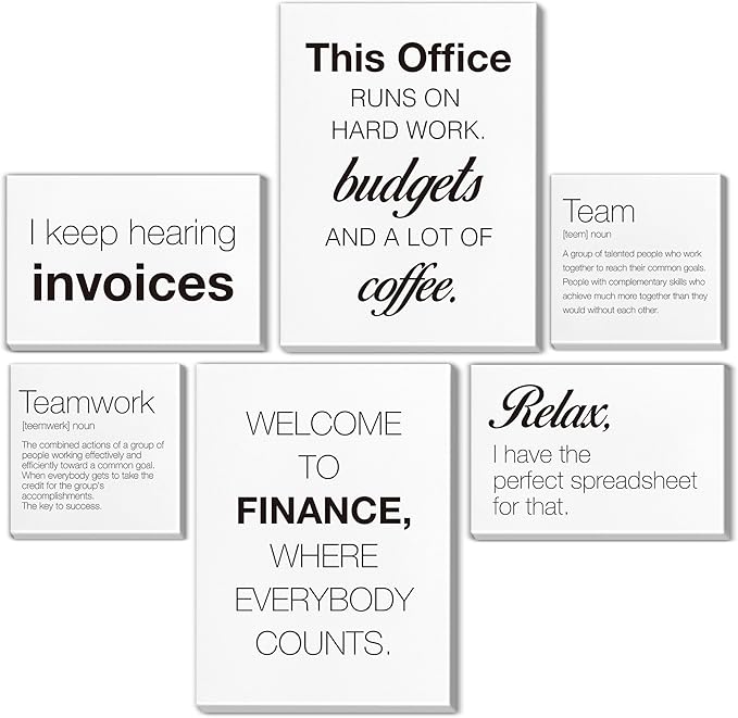 Amazon.com: Finance Office Decor Accounting Office Artwork Wall Decor ...