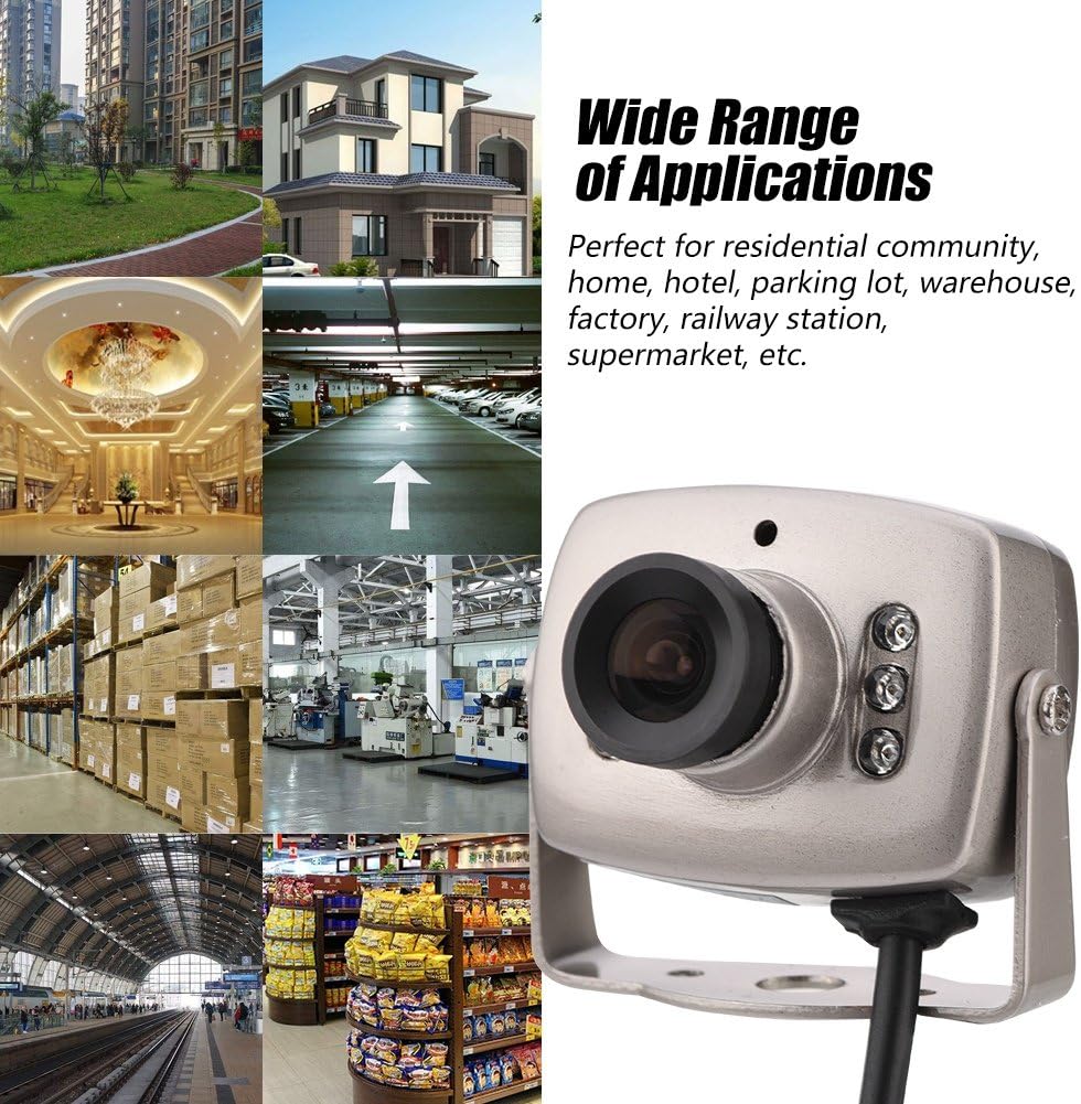 MAGT Mini Camera, Mini 6LED Wired CMOS CCTV Security Camera Night ...