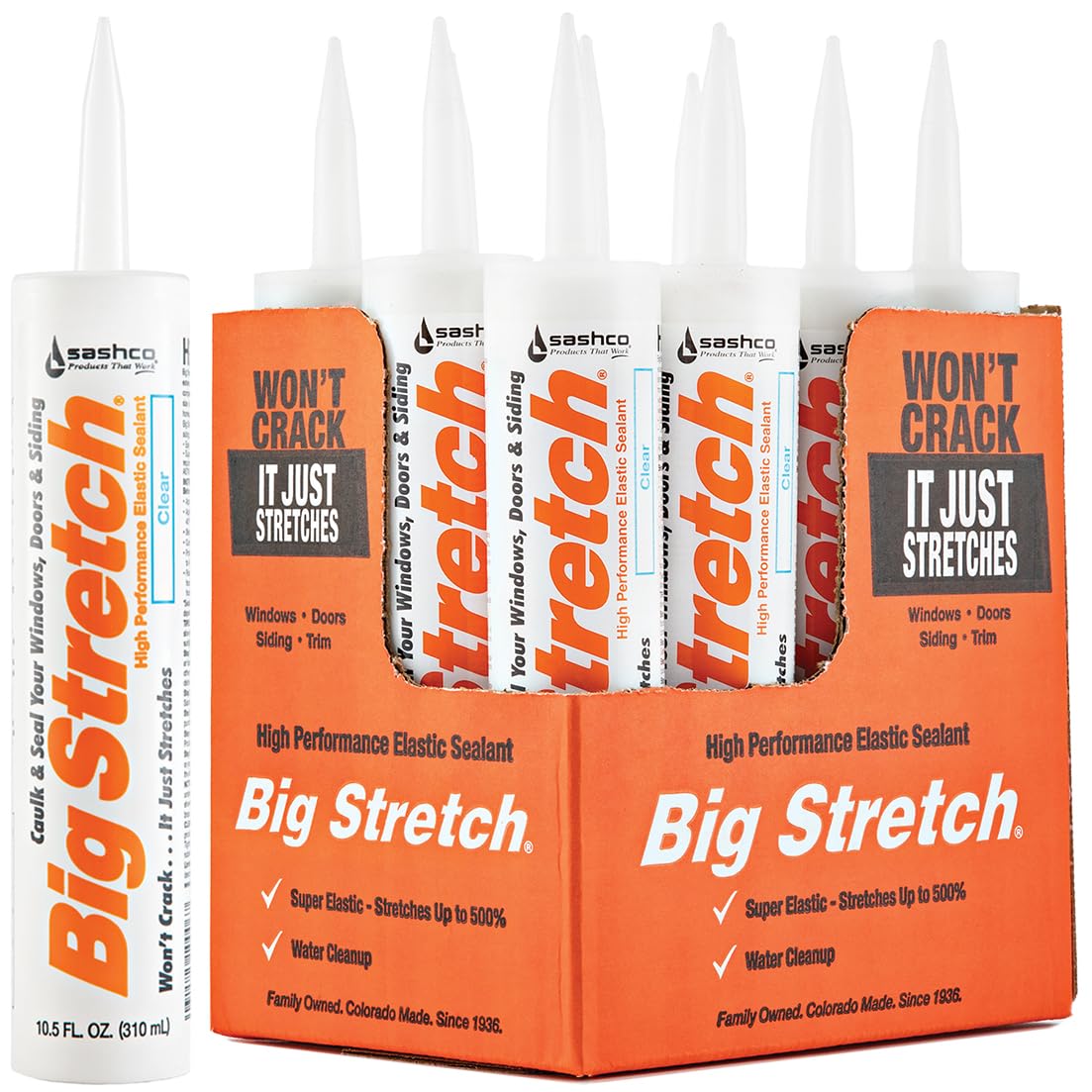 Snapklik.com : Big Stretch Big Stretch Clear Acrylic Caulk 10.5 Oz