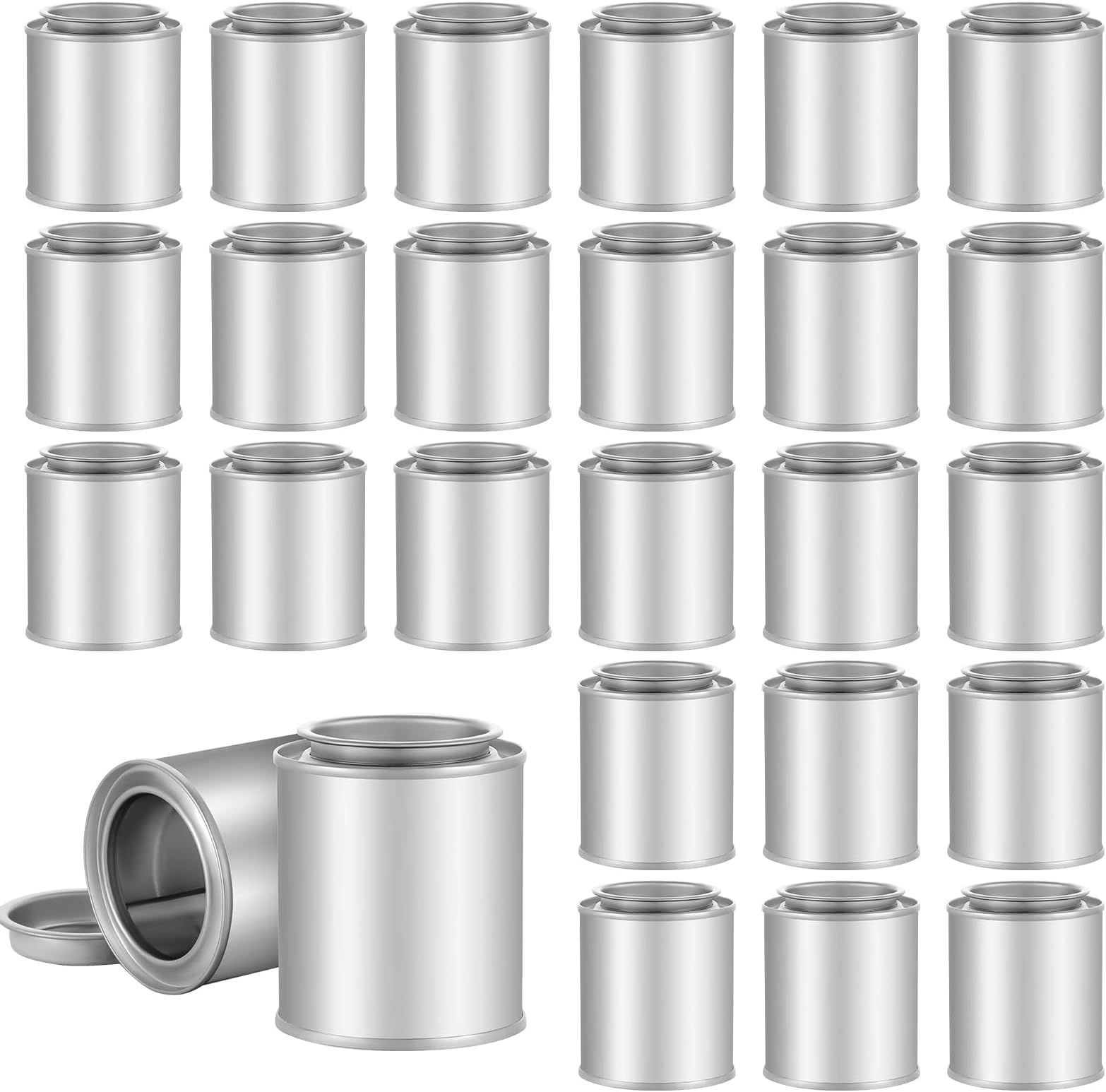 Amazon.com: 24 Pack Empty Metal Paint Cans with Lids(3.5oz),1/2 Cup ...