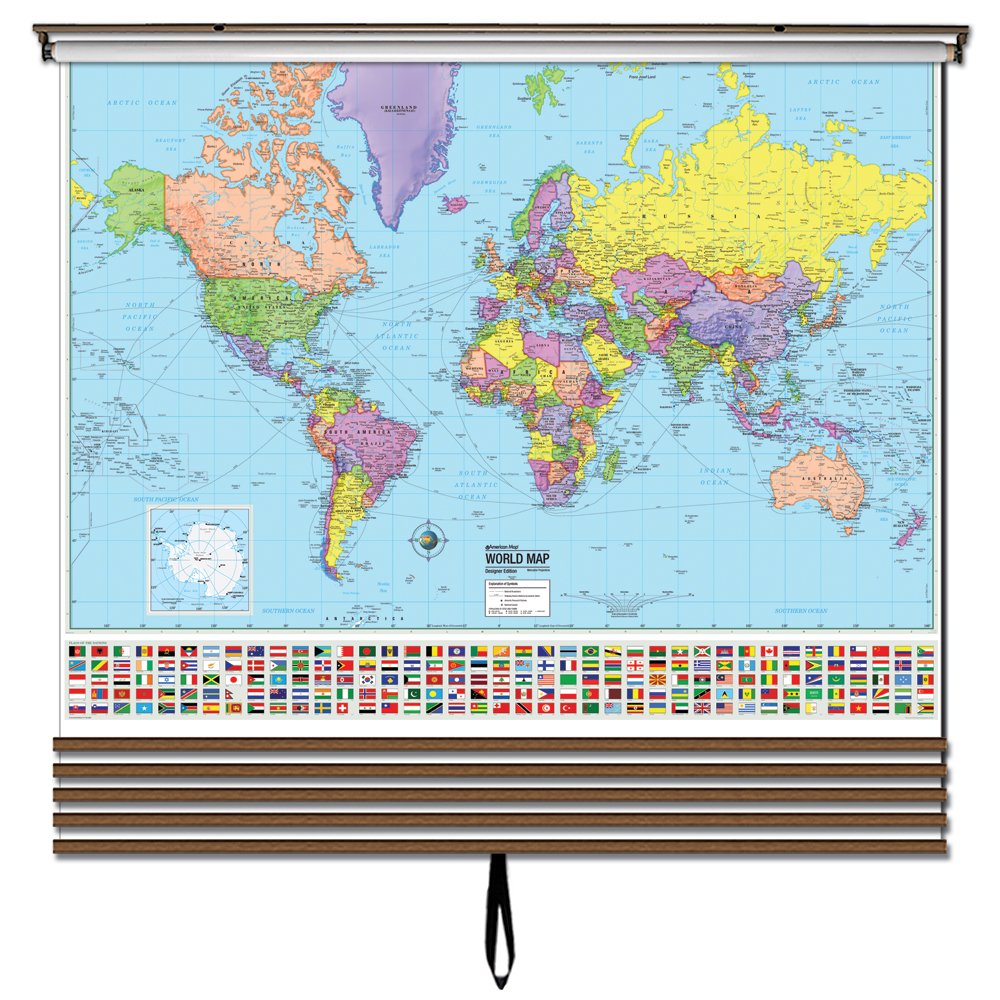 5 Map Advanced Political Wall Map Set (Advanced Political Classroom ...