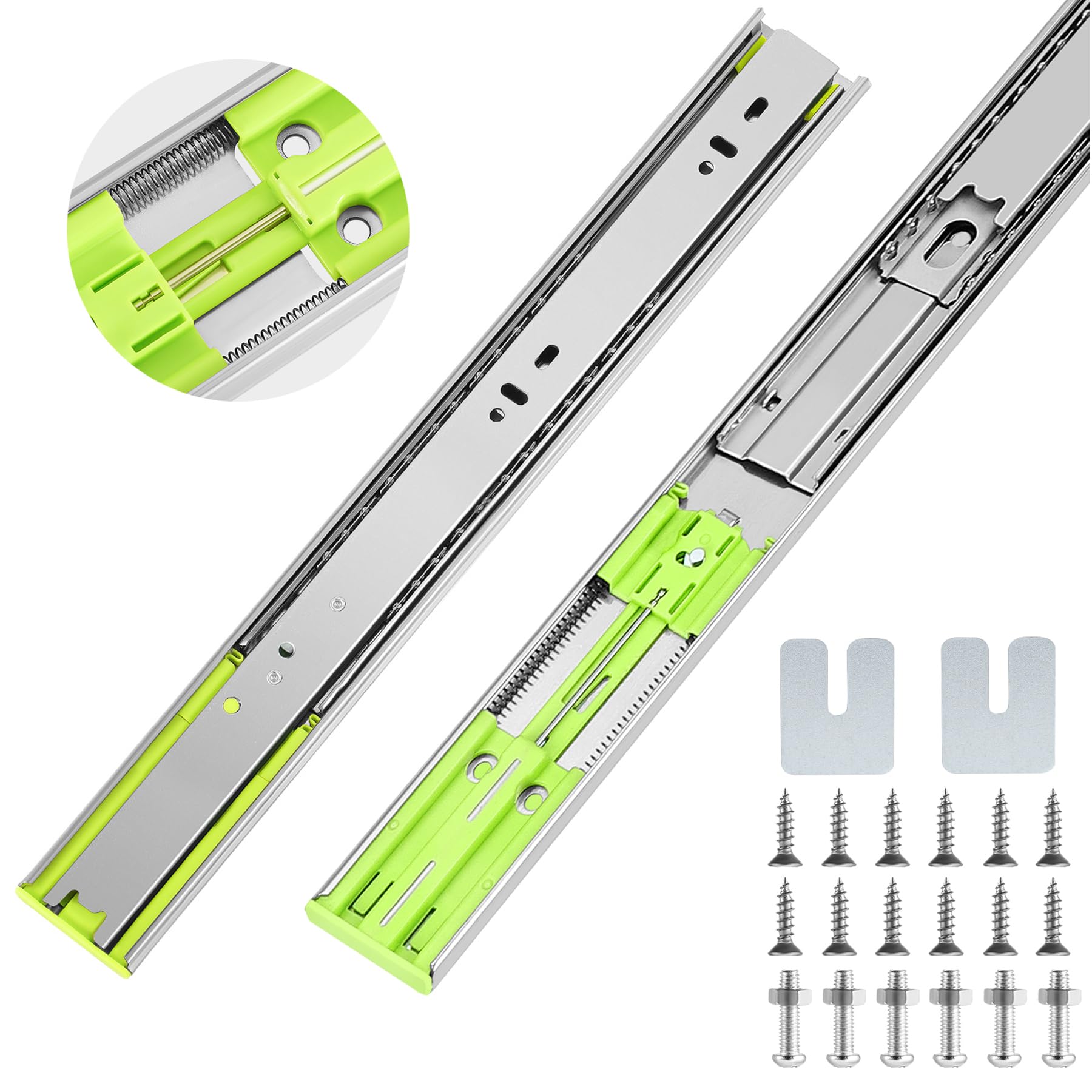 Snapklik.com : Drawer Slides 16 Inch,10 Pairs Soft Close Drawer Slides ...