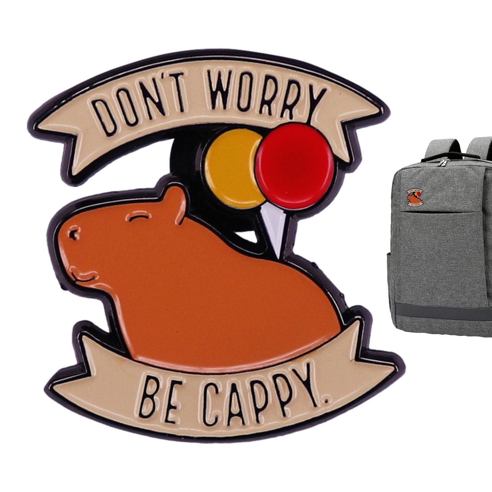 Amazon.com: Capybara Pin - Don't Worry Be Cappy Capybara Pins for Kids ...