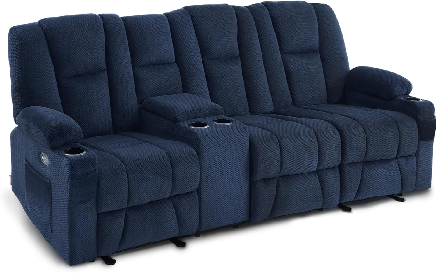 Amazon.com: MCombo Power Reclining Sofa with Heat and Massage,USB Ports ...