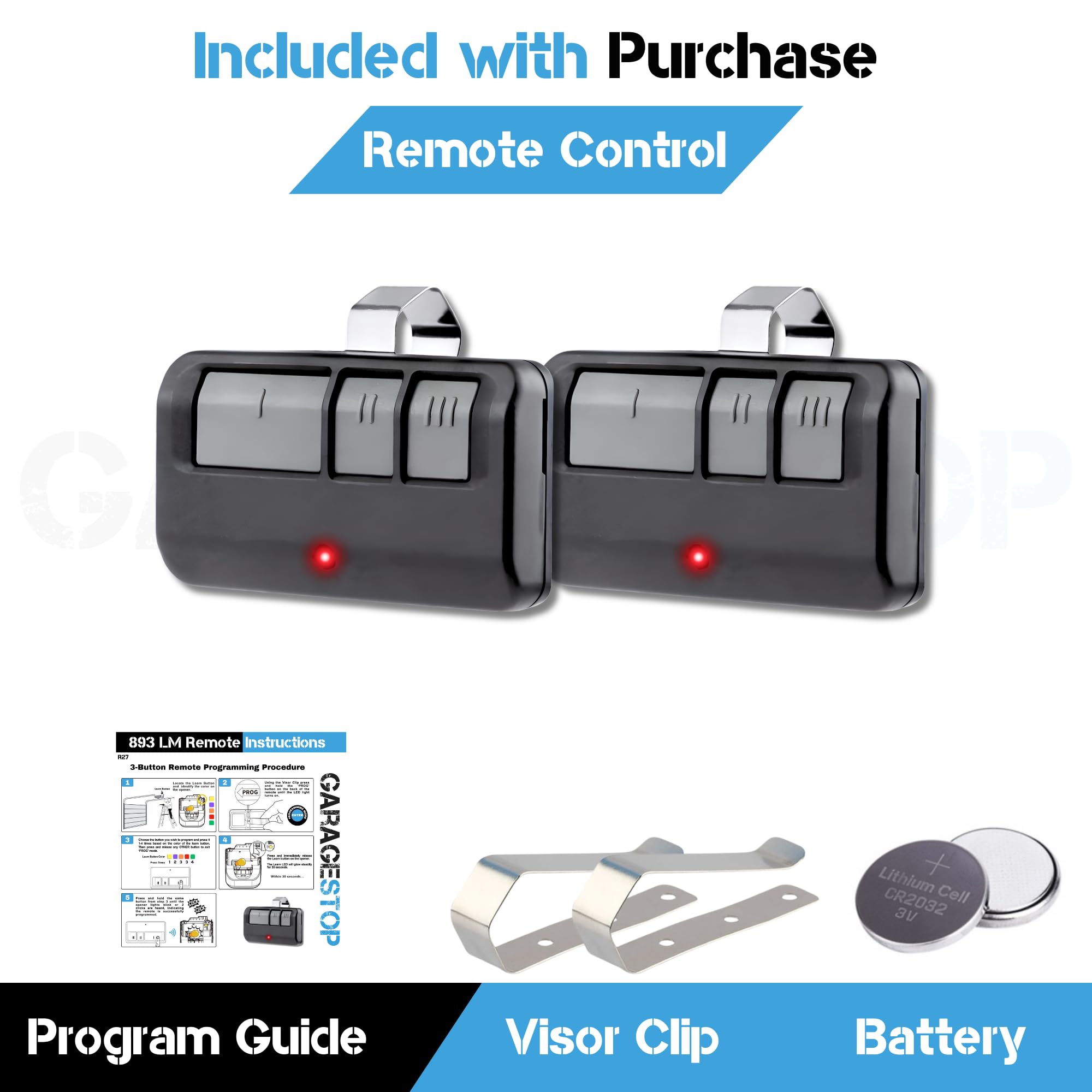Snapklik.com : Garage Stop 2X For Liftmaster 893LM Remote, Craftsman ...