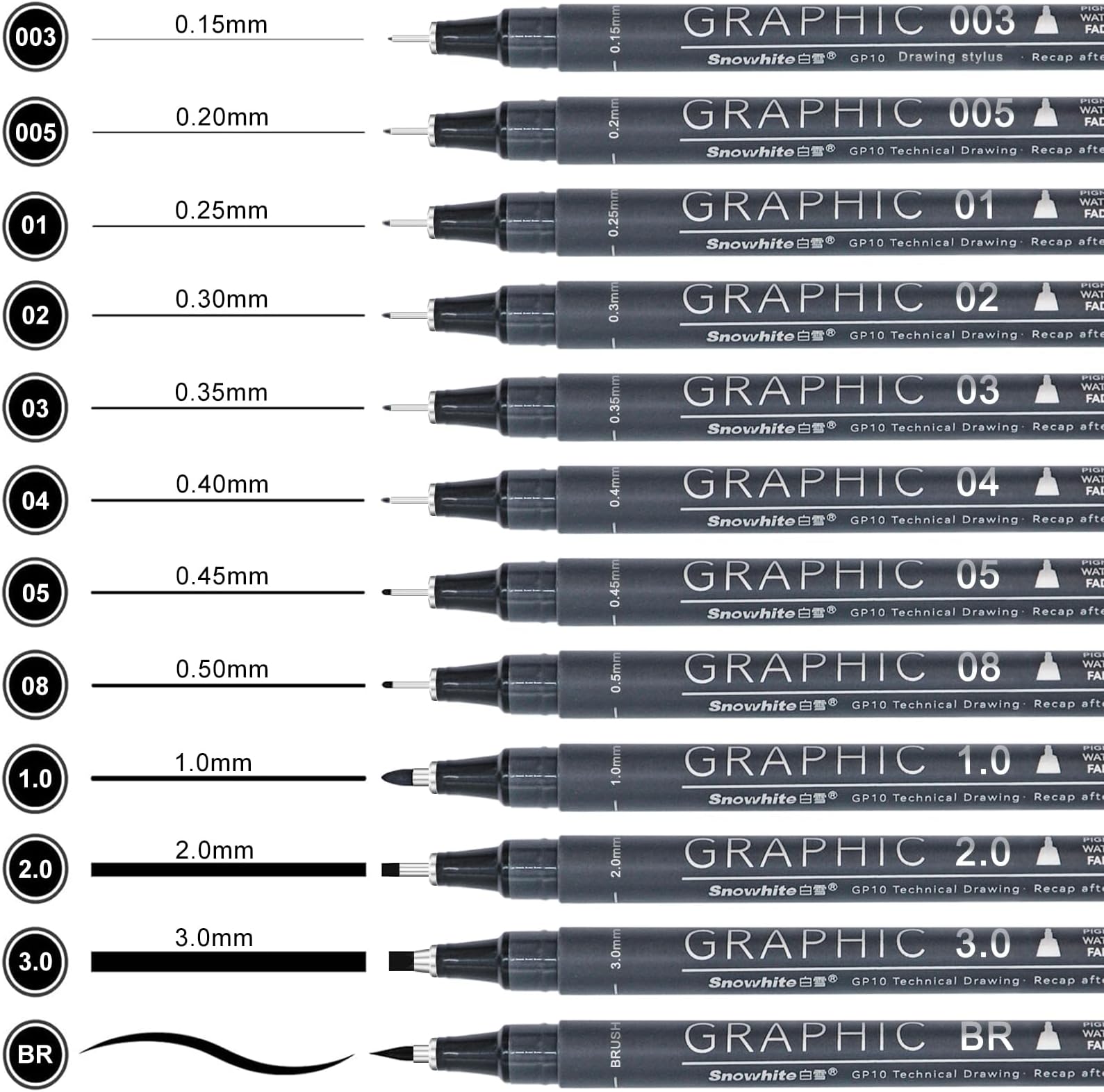 Amazon.com: Fhyhej Black Precision Micro Line Pens,Ultra Fine Point ...