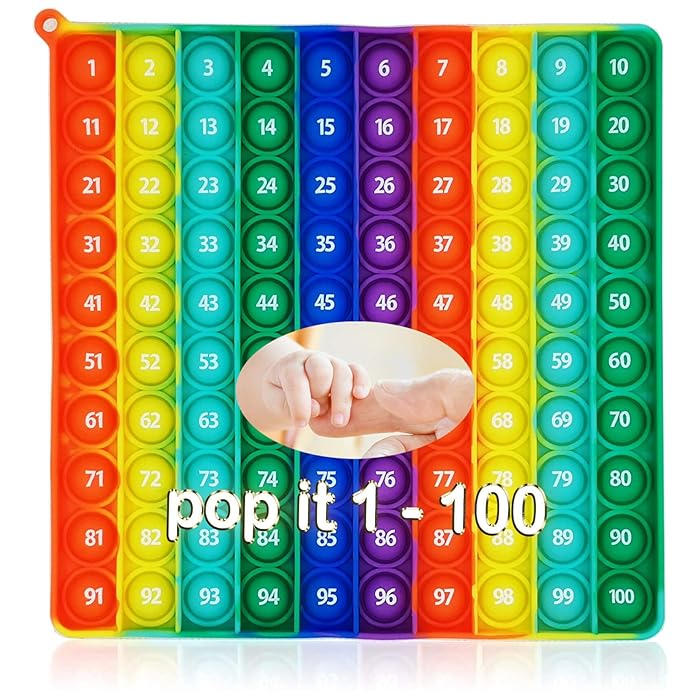 Buy 1-100 Number Pop it Counting Toys for Teacher/Parent to Create ...