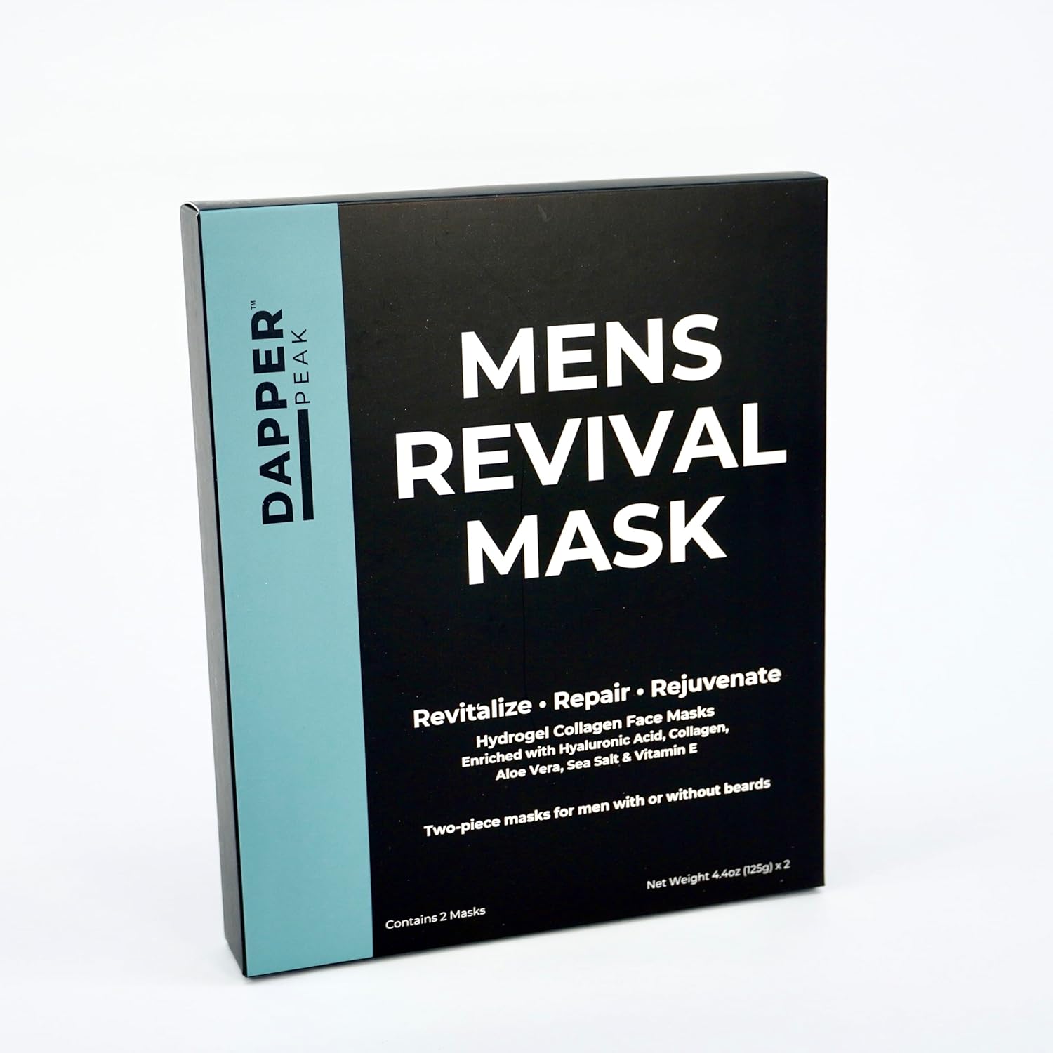Amazon.com : Dapper Peak Mens Revival Mask. 2pc Hydrating Hydrogel Face ...