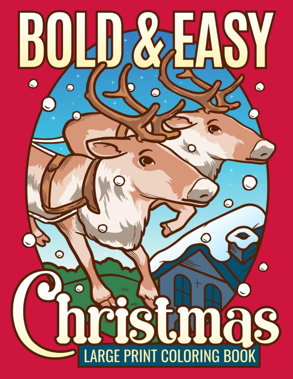 Amazon.com: Christmas Bold and Easy Large Print Coloring Book: 40 Big ...