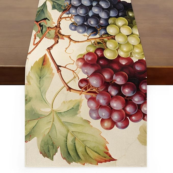 Amazon.com: JMAVZWS Colorful Grapes Table Runner 72 Inches Long ...