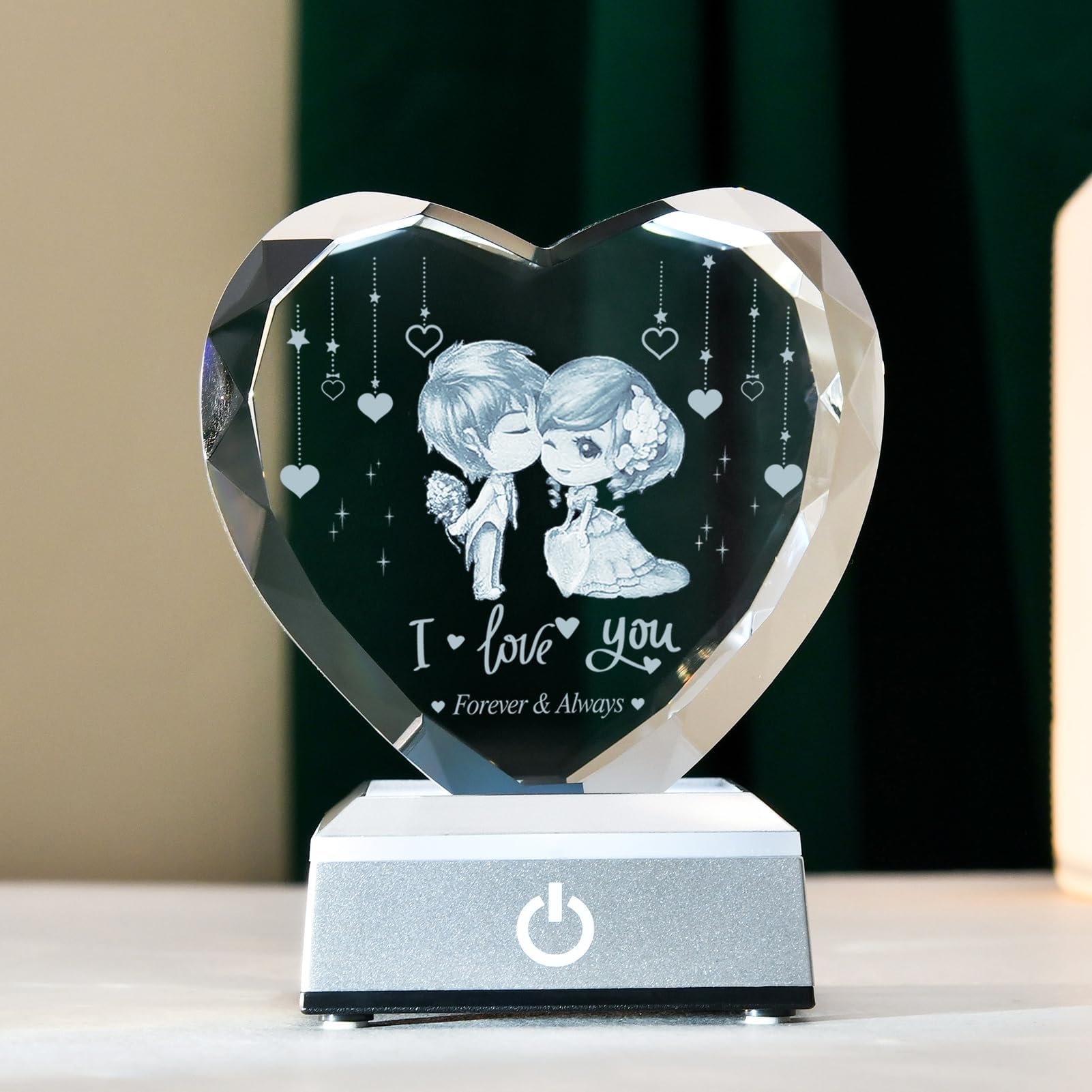 Amazon.com: Romantic Gifts for Wife from Husband with Colorful Led Base ...