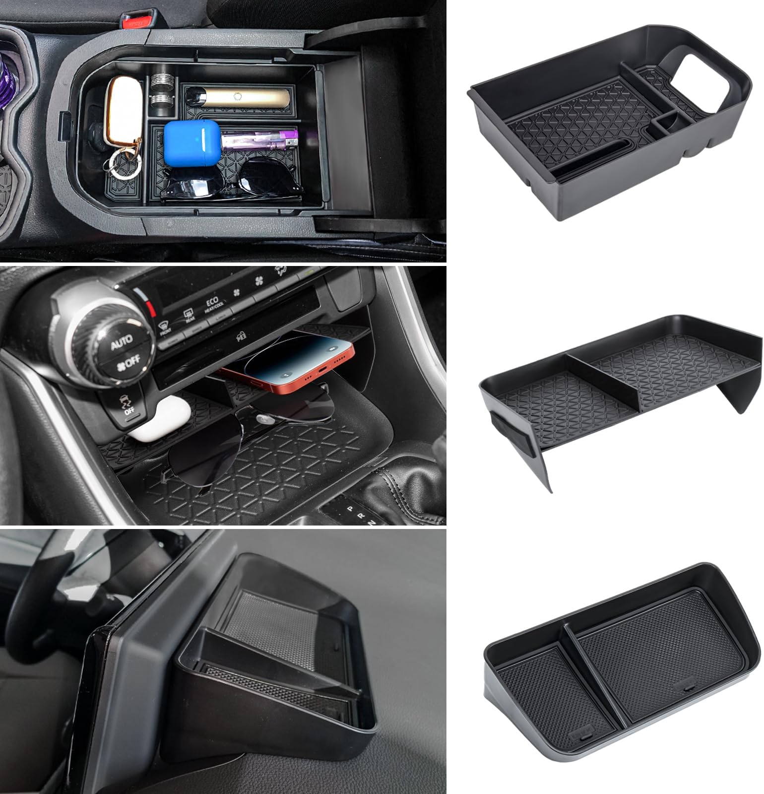 Amazon.com: Neepiar 3PCS Center Console Organizer Tray and Armrest ...