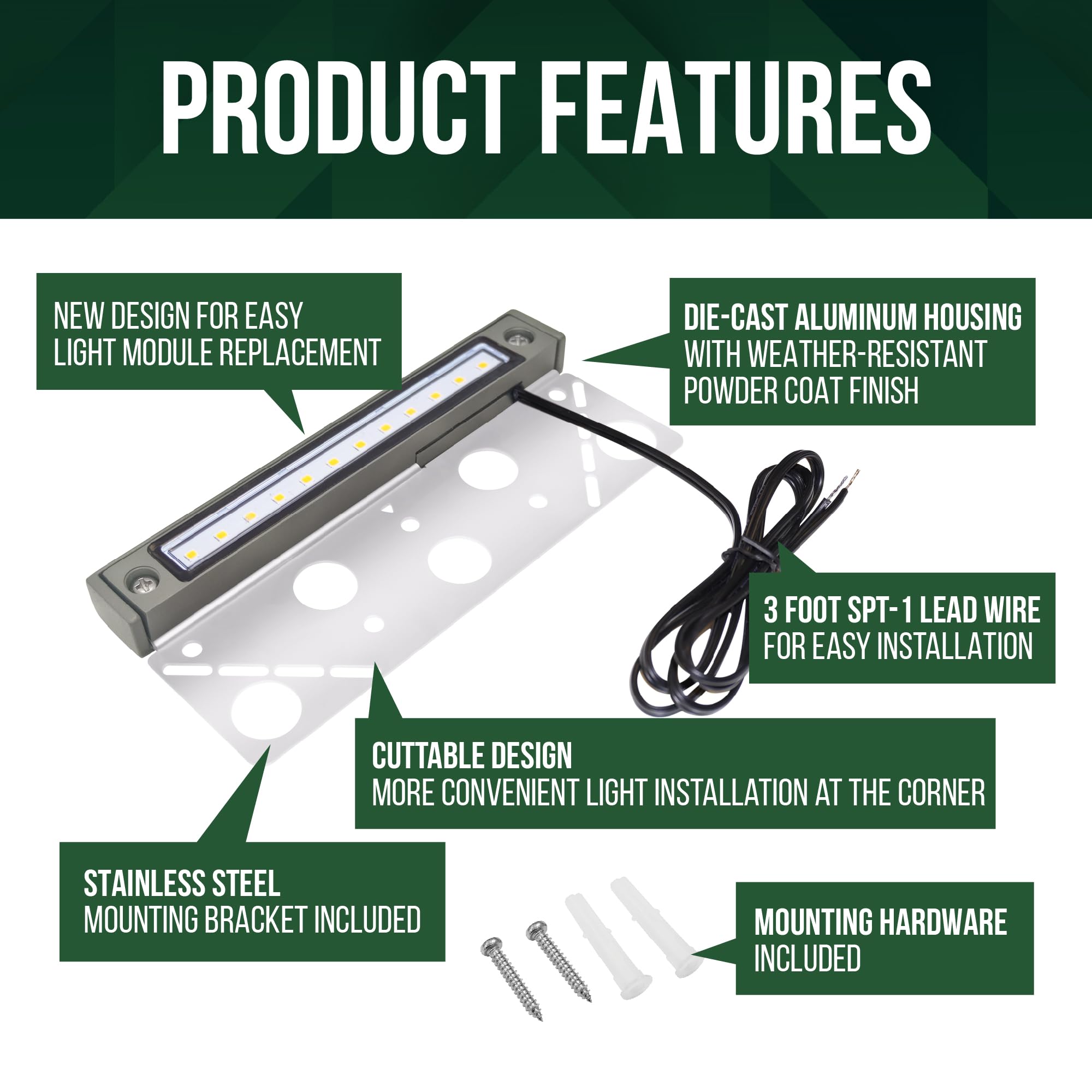 Snapklik.com : 6.8 Inch LED Hardscape Lighting, Low Voltage Outdoor ...