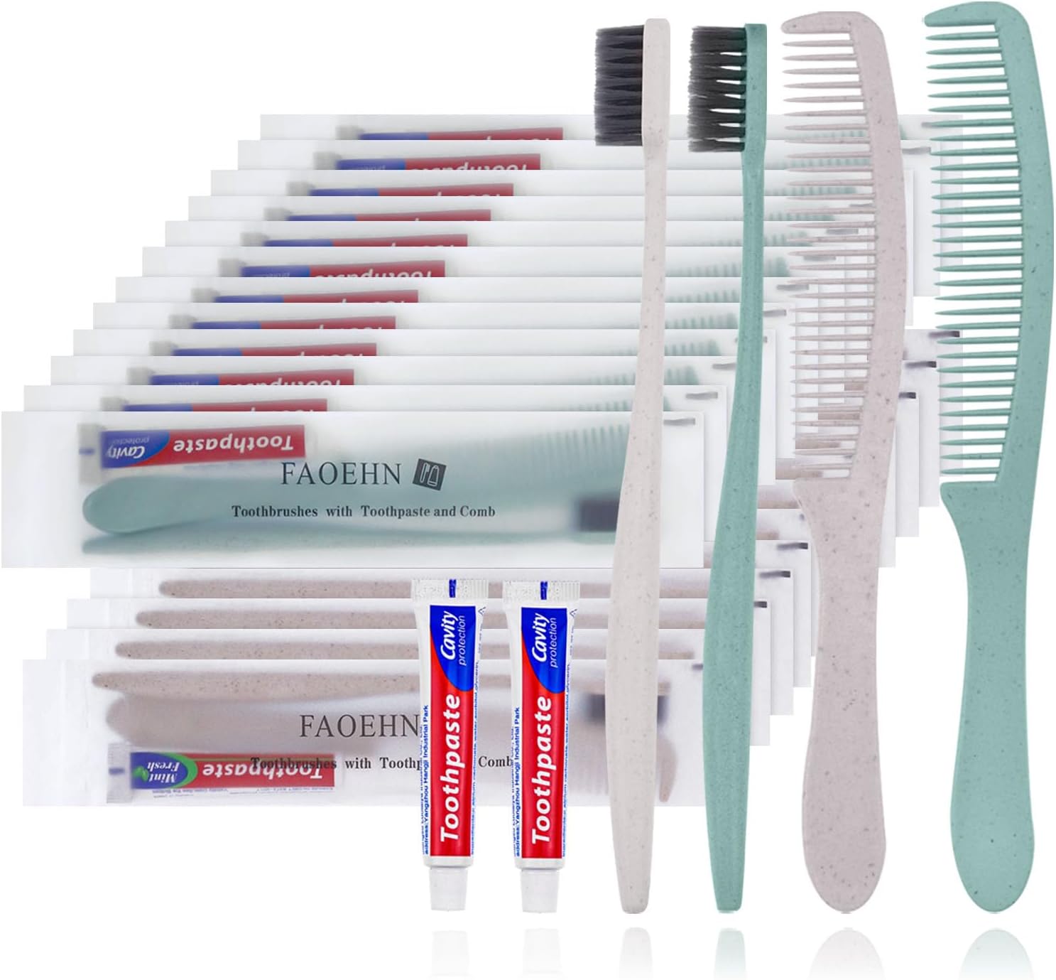 Amazon.com : 100 Pack Black Disposable Toothbrushes with Toothpaste and ...