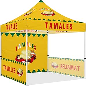 Amazon.com: Tamales Food Vendor Tent Canopy 10x10, Mexican Food Tamale ...