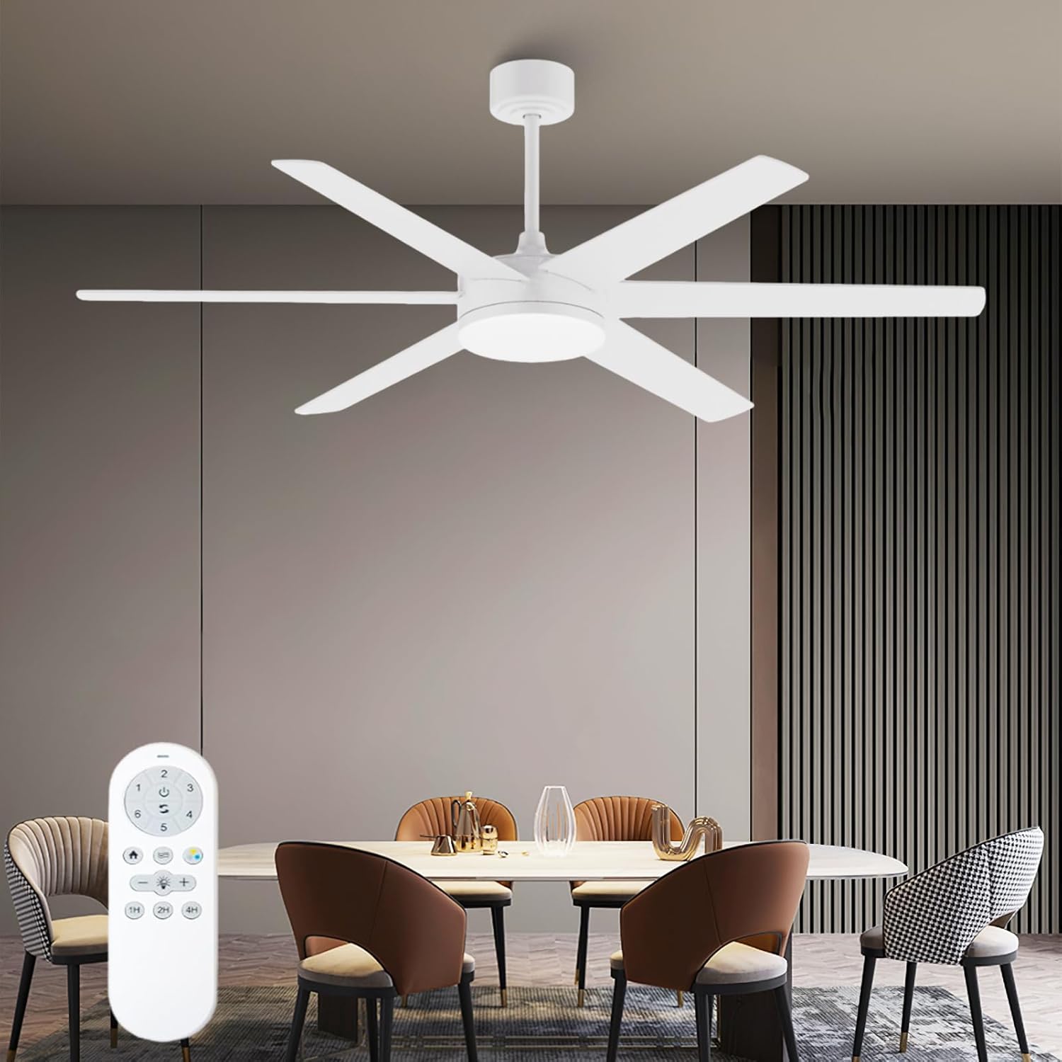 Amazon.com: Vaczon 60 Inch Ceiling Fans with Lights and Remote, Indoor ...