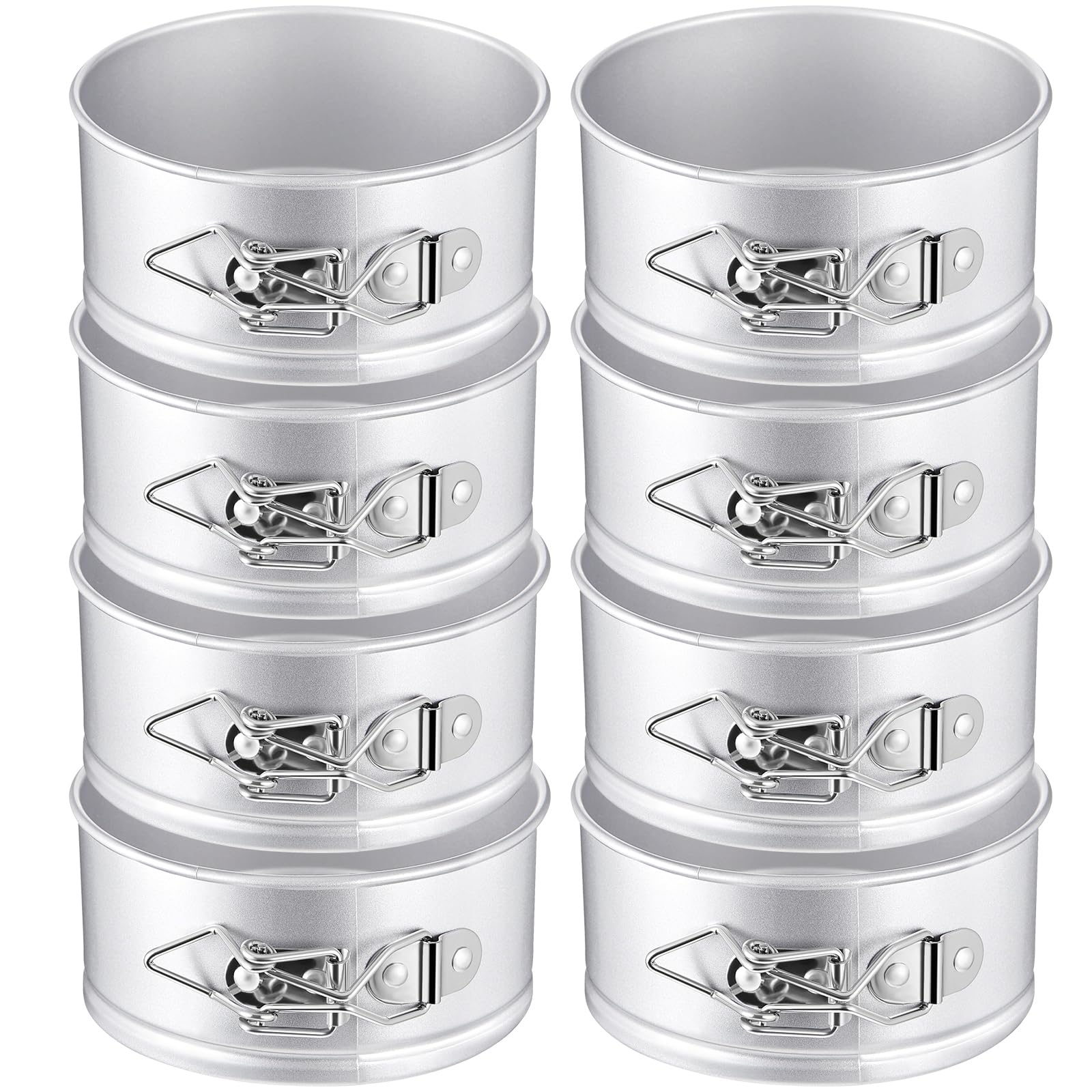 Amazon.com: Sunnyray 8 Pcs 4 Inch Springform Pan for Baking Mini ...