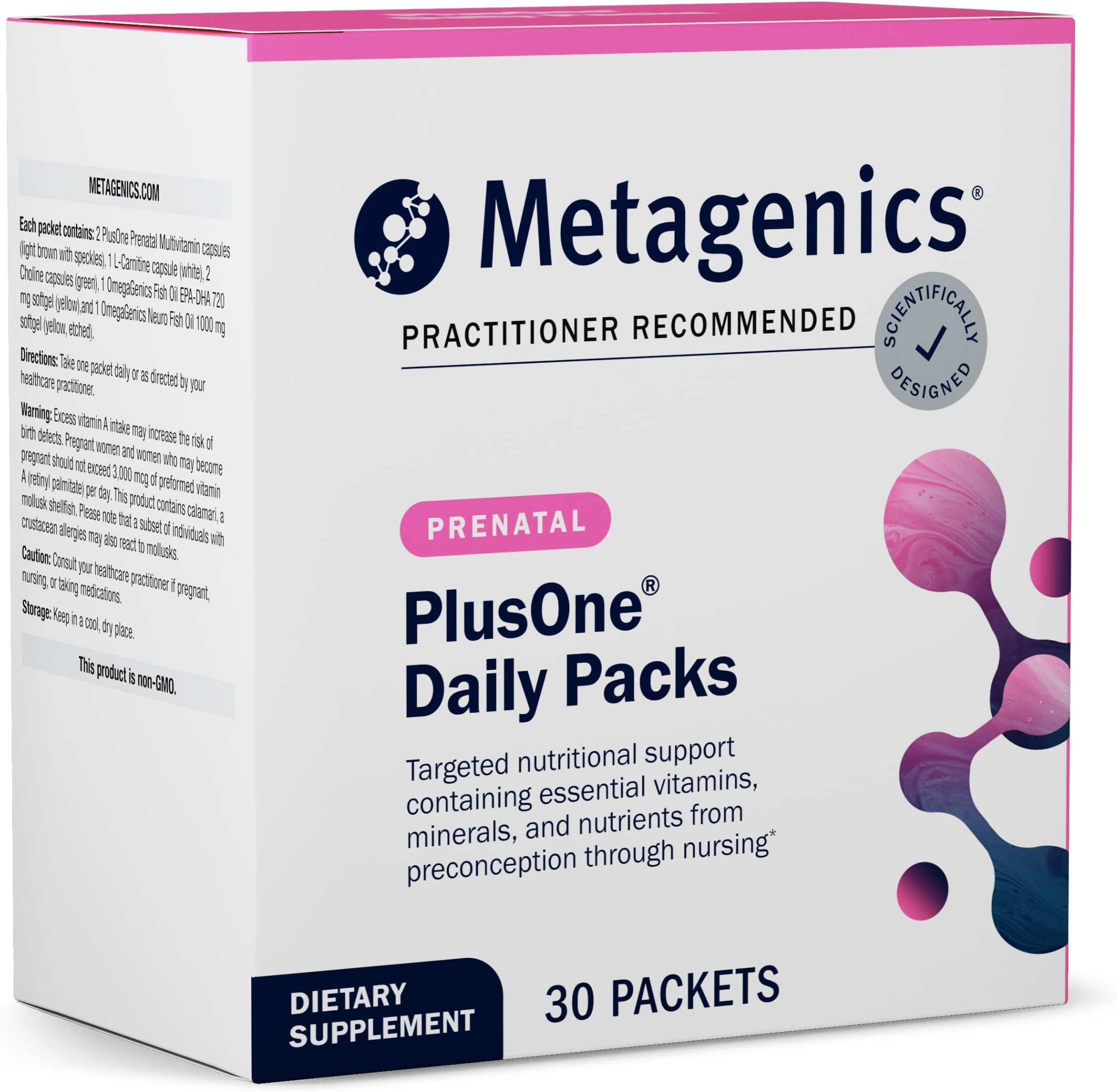 Amazon.com: Metagenics PlusOne Daily Prenatal Packs (30 Packets ...