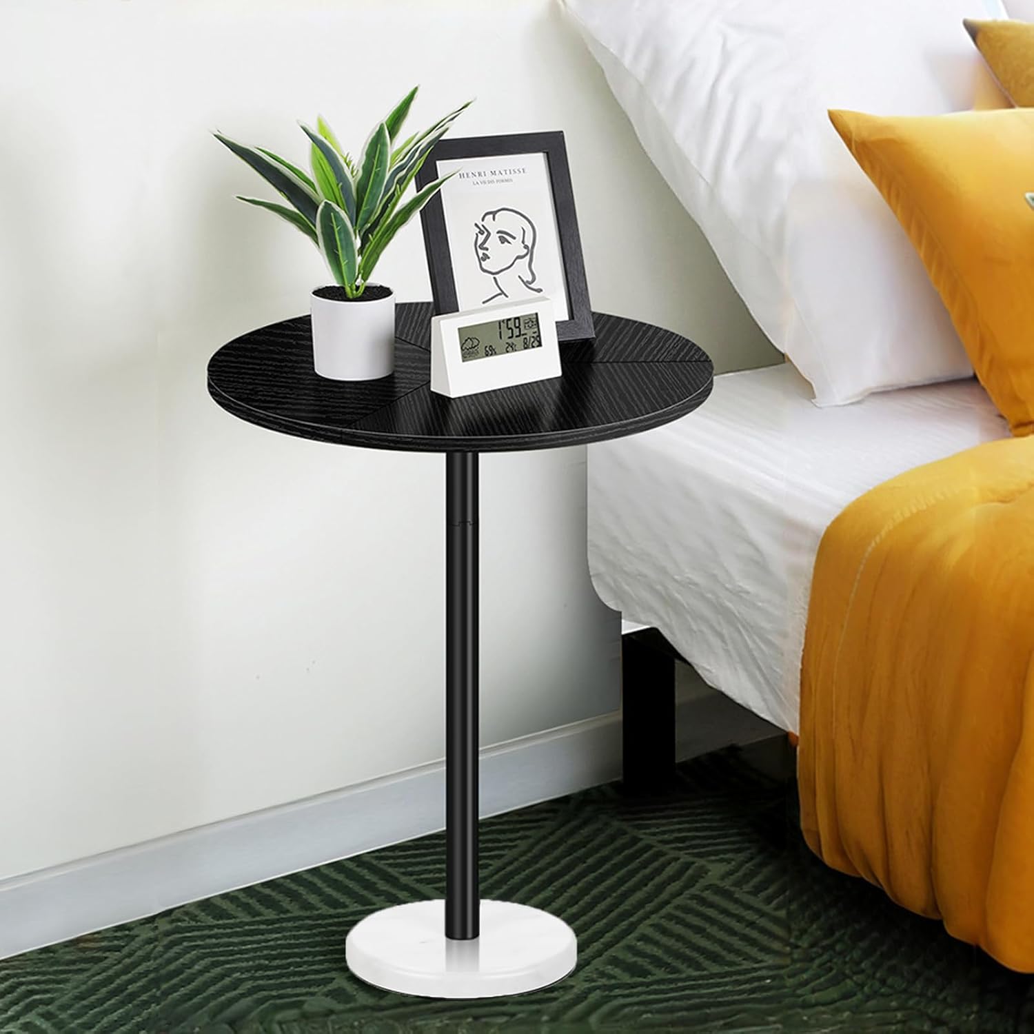 Amazon.com: ETELI Drink Tables Pedestal Small Round Side Table for ...