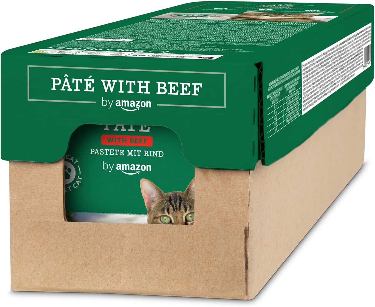 by Amazon Cat Food, Paté with Beef, 100g, Pack of 16 (Previously ...